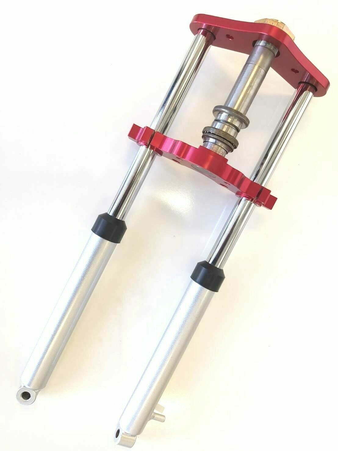 COMPLETE RED FORK TRIPLE TREE CLAMP SUSPENSION FOR PW50 FK12_R ...