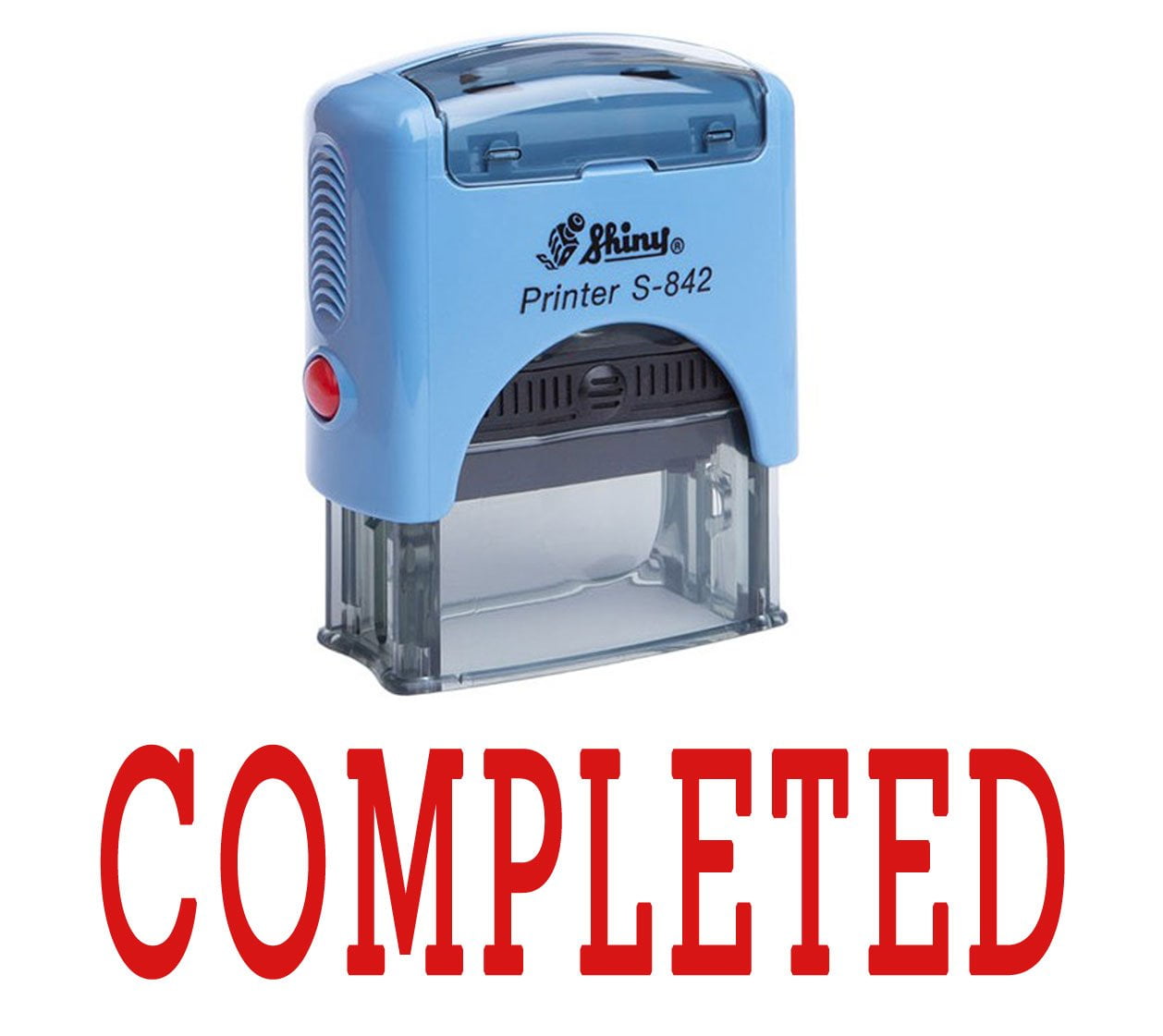 COMPLETED Self Inking Rubber Stamp Custom Shiny Office Stationary Stamp ...