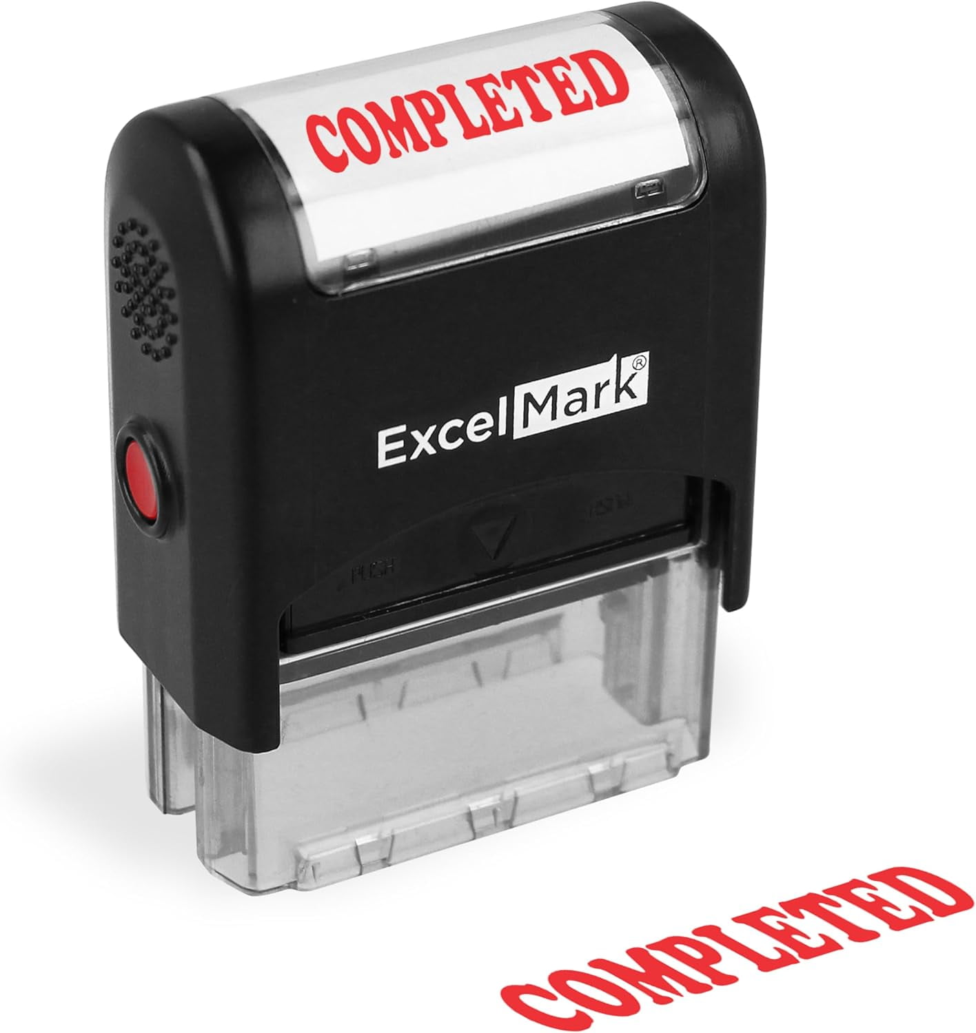 COMPLETED Self Inking Rubber Stamp - Red Ink (42A1539WEB-R) - Walmart.com