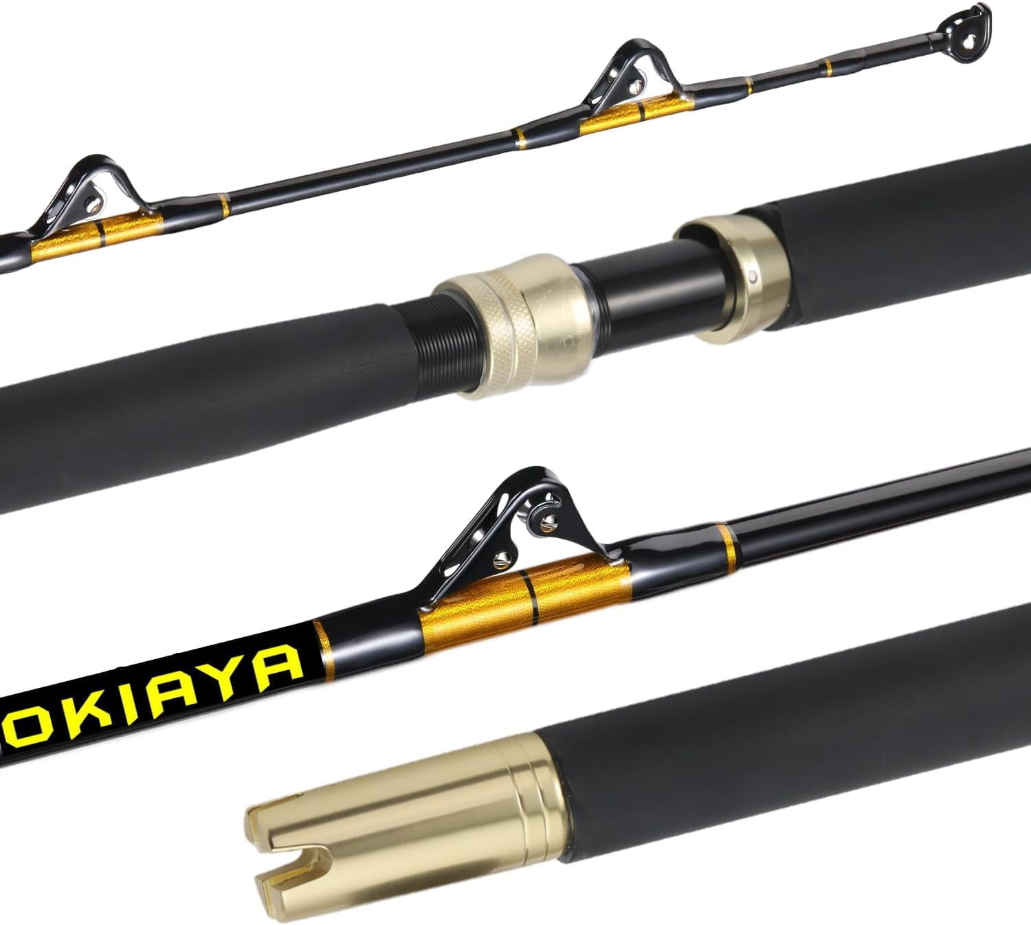 COMPOSIT 80-130LB The Saltwater Big Game Roller Rod - Walmart.com