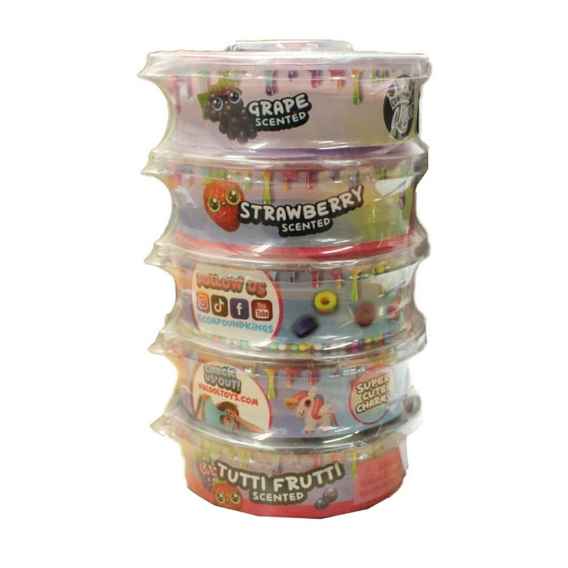 Compound Kings Mix & Mash Donut Scented Slime, Purple, Pink, Teal, 5 ...