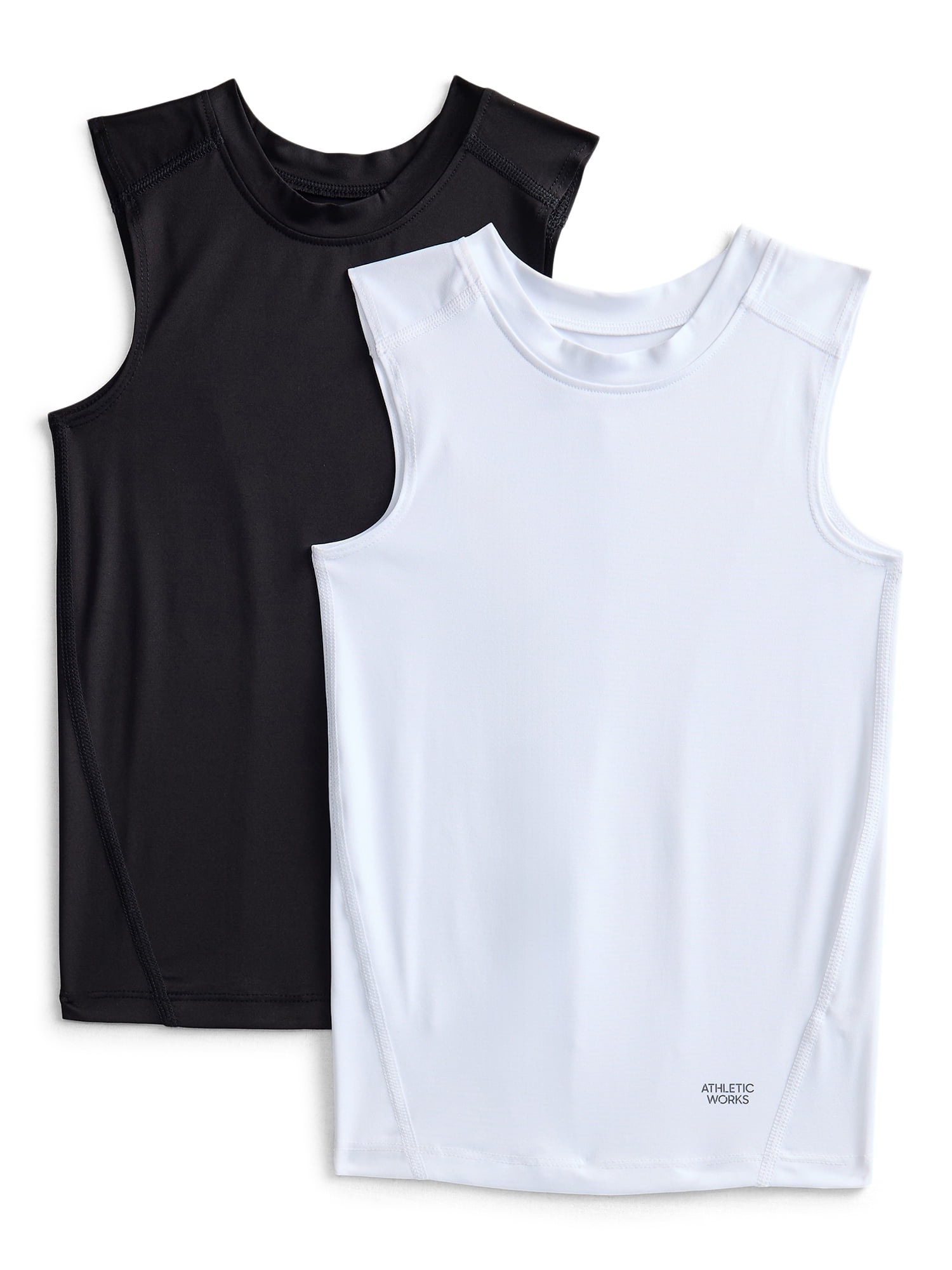 Athletic Works Boys Compression Tank Tops, 2-Pack, Sizes 4-18 - Walmart.com