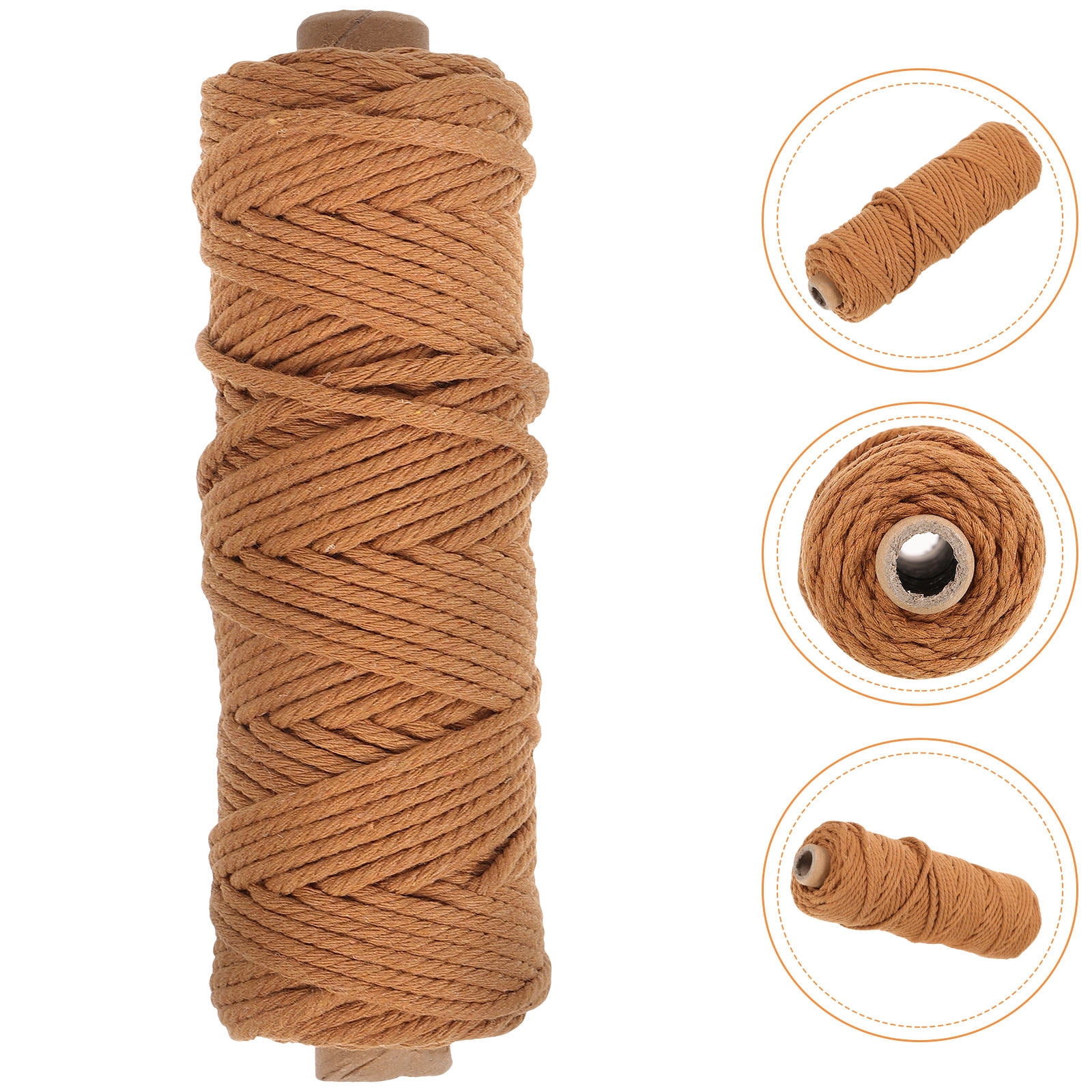 COMPUKAS Binding Cotton Rope Cotton Rope Light Brown 1 Roll - Walmart.com