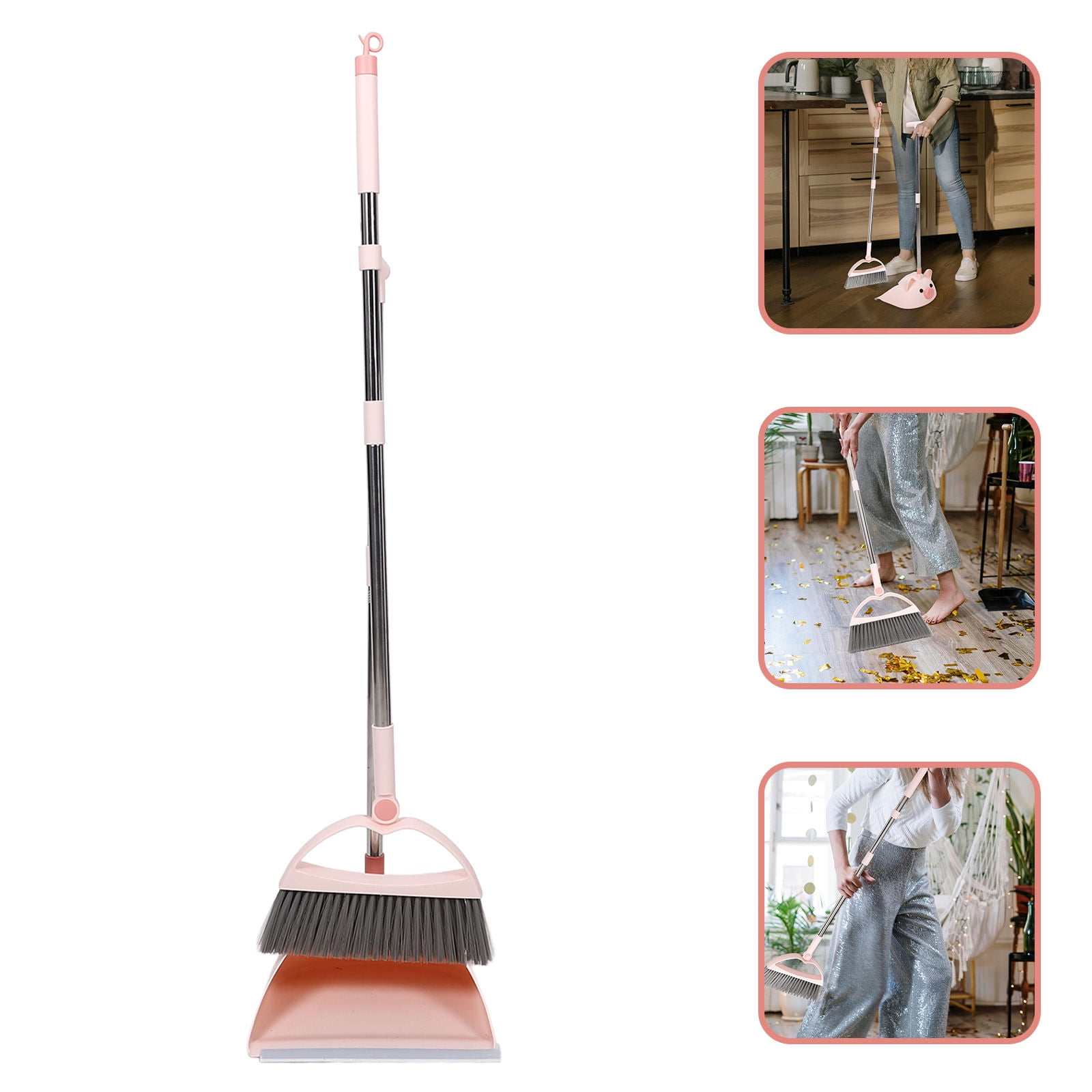COMPUKAS 1 Set Cleaning Broom Dustpan Set Lightweight Design Smooth ...