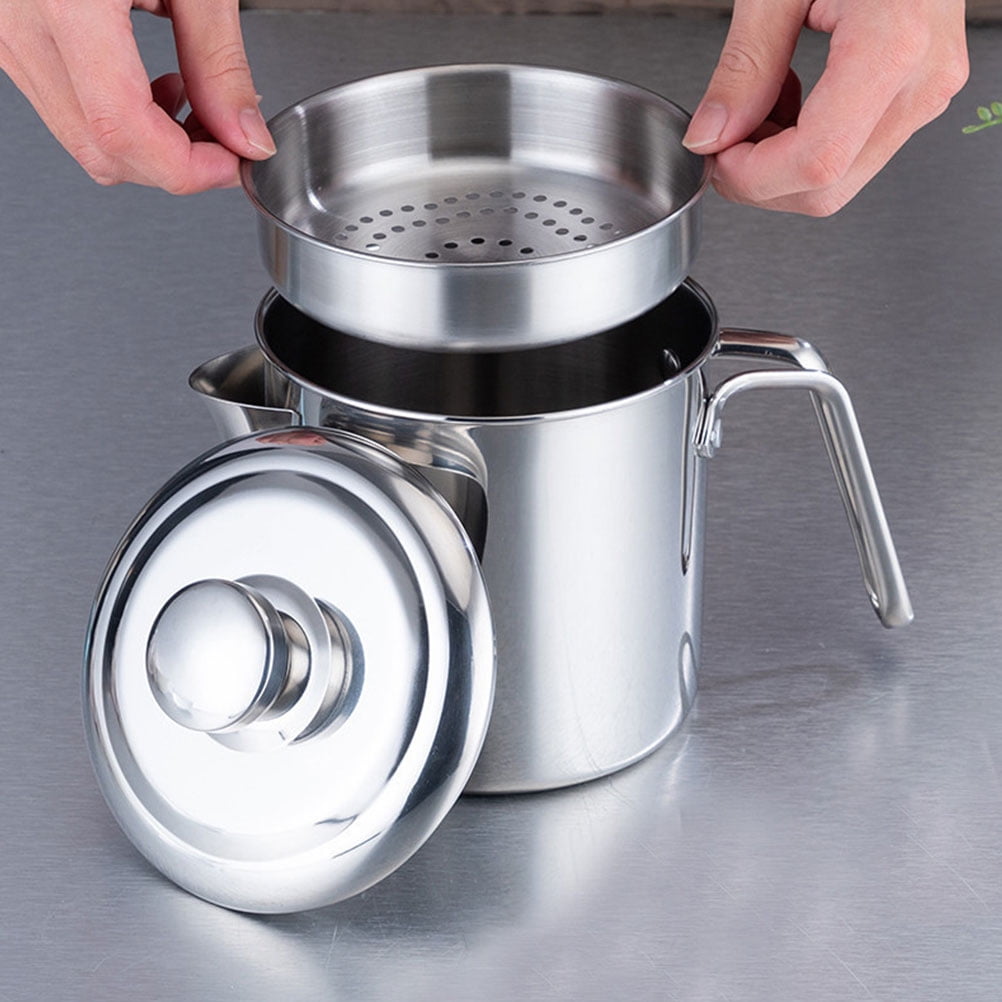 COMPUKAS 1 Set Cooking Oil Storage Tank With Strainer For Oil ...