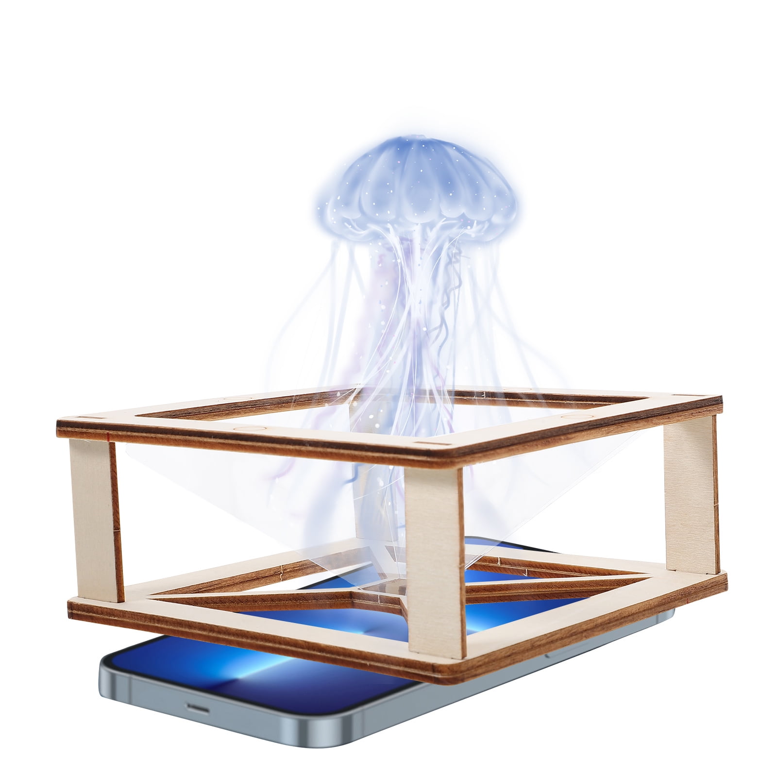 COMPUKAS 1 Set Diy Wood Projector Hologram Box for Children Stem ...