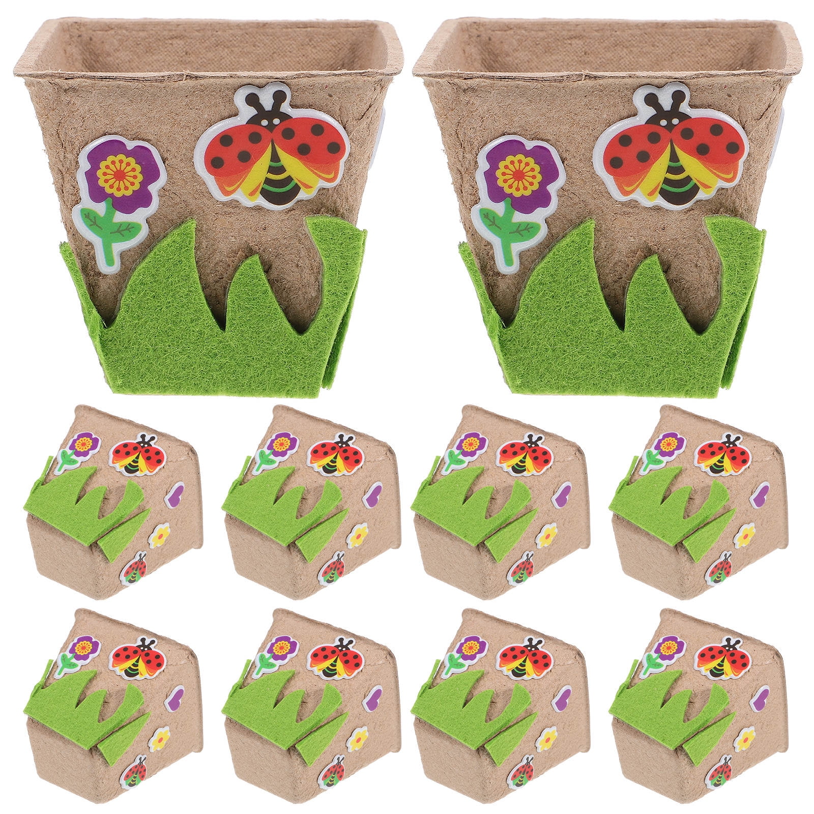 COMPUKAS 1 Set Flower Pot Cup Paper Pulp Pot For Germination Gardening ...