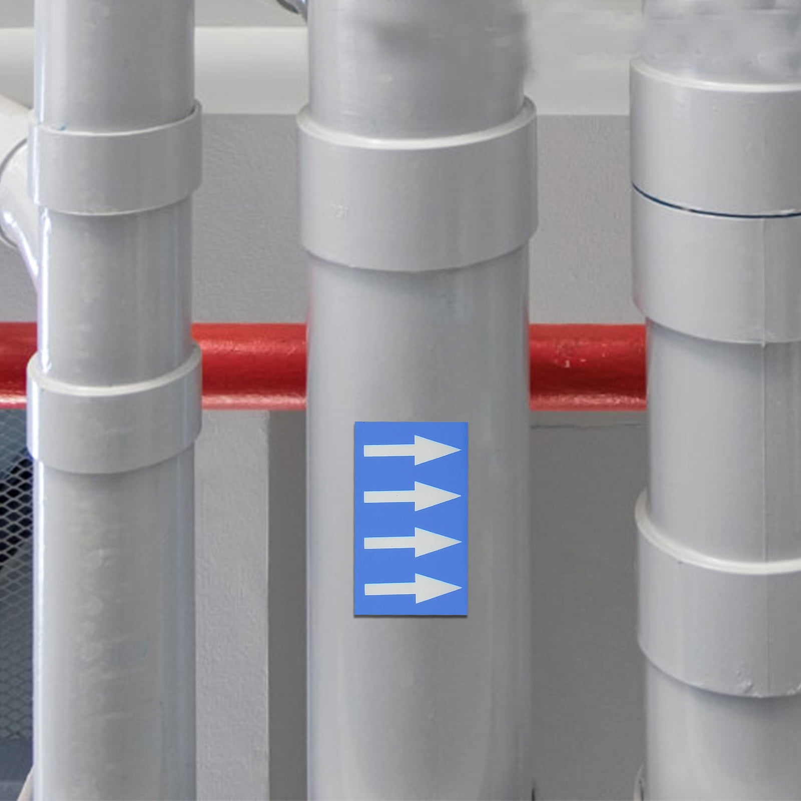 COMPUKAS 1 Set Gas Pipe Tape Blue Polystyrene Flow Direction Indication ...