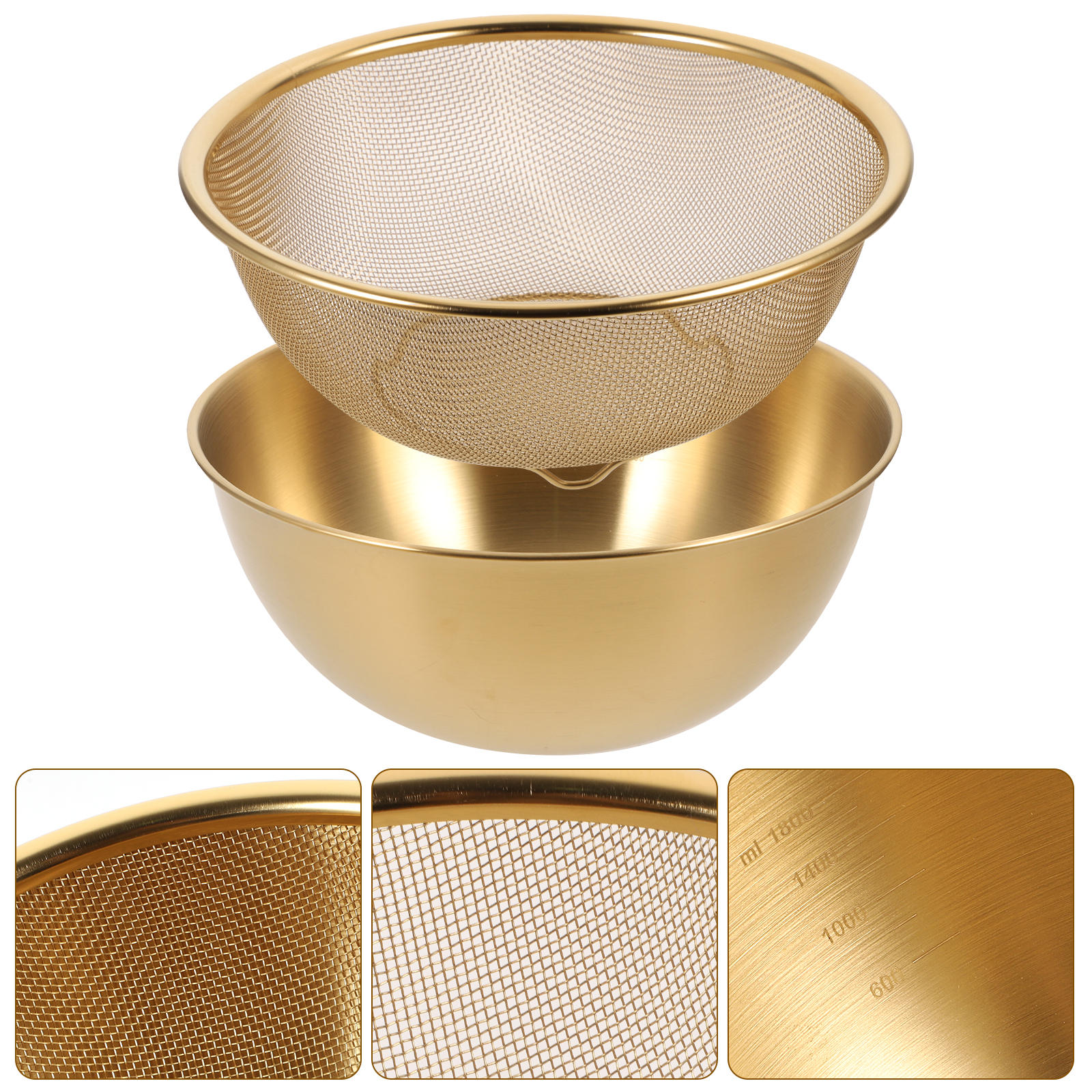 COMPUKAS 1 Set Vegetable Strainer And Bowl For Kitchen Use In Washing ...