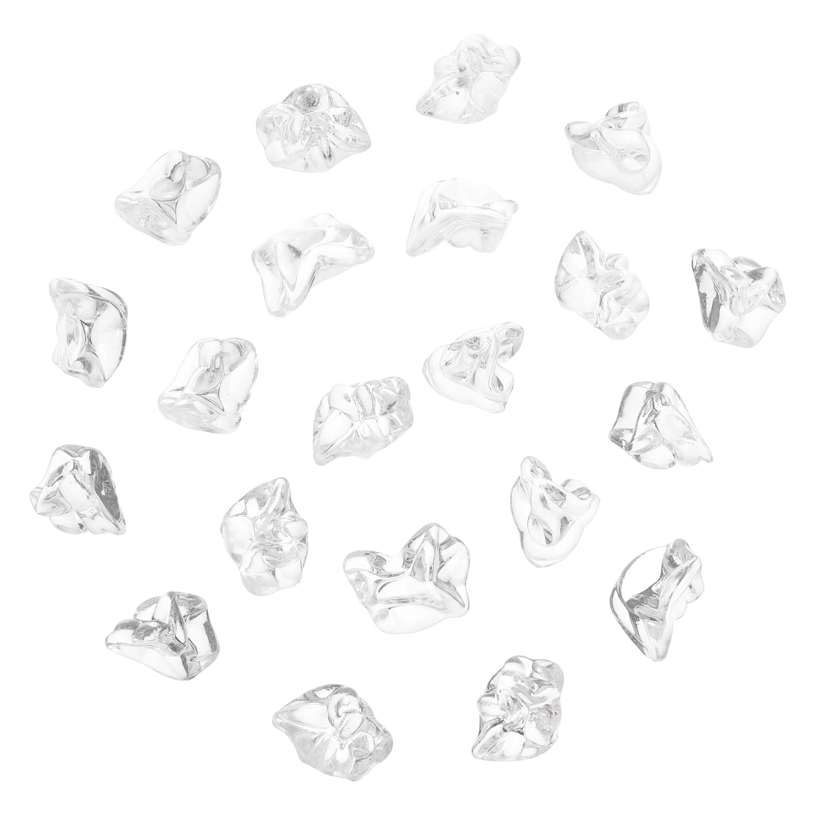 COMPUKAS 100Pcs Display Ice Cubes Transparent Plastic For Indoor Decor ...