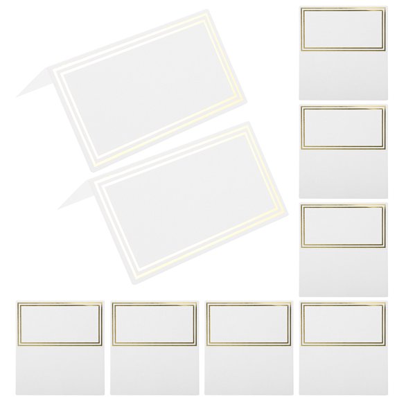 COMPUKAS 100Pcs Golden Paper Table Place Card for Wedding and Banquets ...