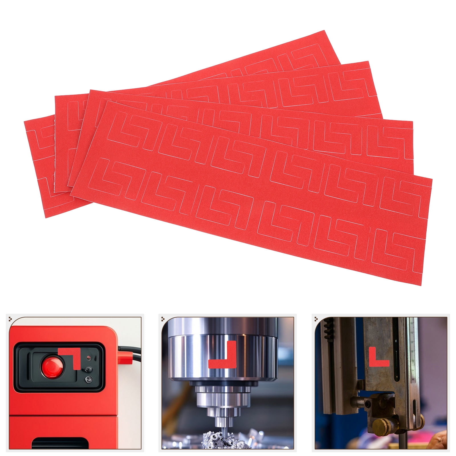 COMPUKAS 100Pcs Red Right Angle Location Marking Tape Strong Adhesion ...