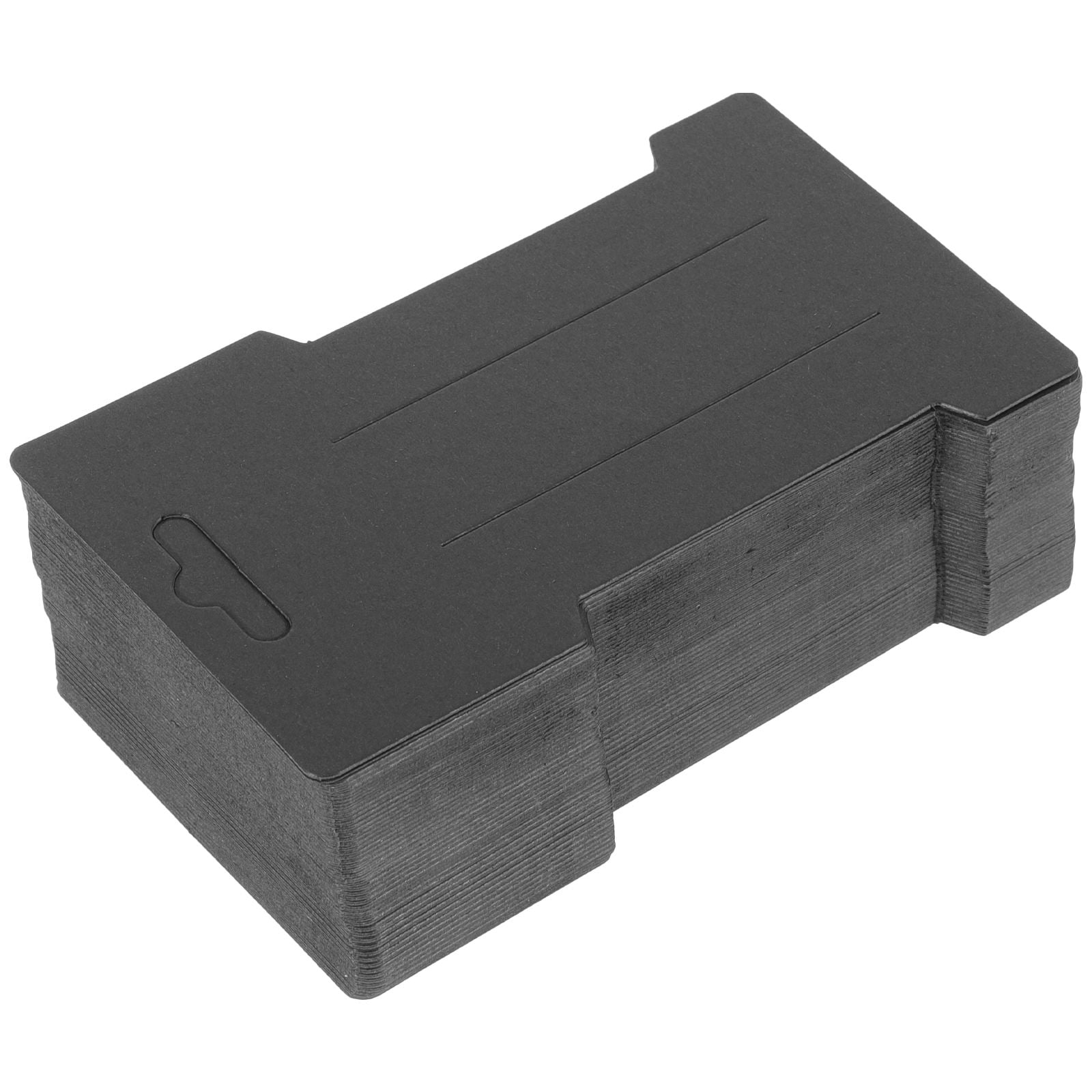 COMPUKAS 100Set Jewelry Display Cards Black Paper for Hair Clips and ...