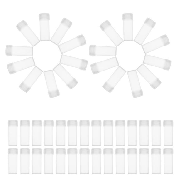 Small Plastic Vials in Clear and Amber for Scientific and Medical Use