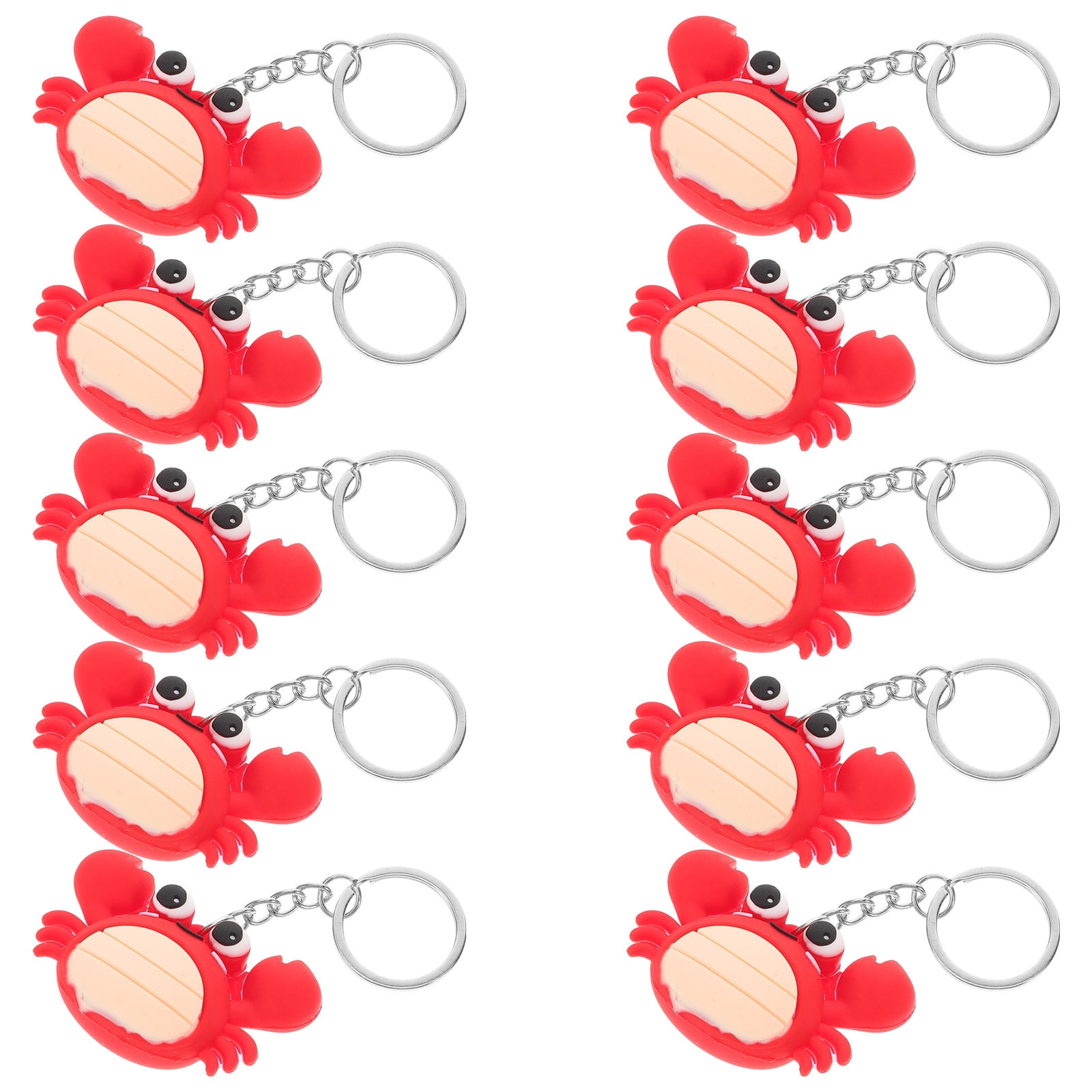 COMPUKAS 10pcs Cartoon Keychains Red Plastic Bag Pendant For Everyday ...