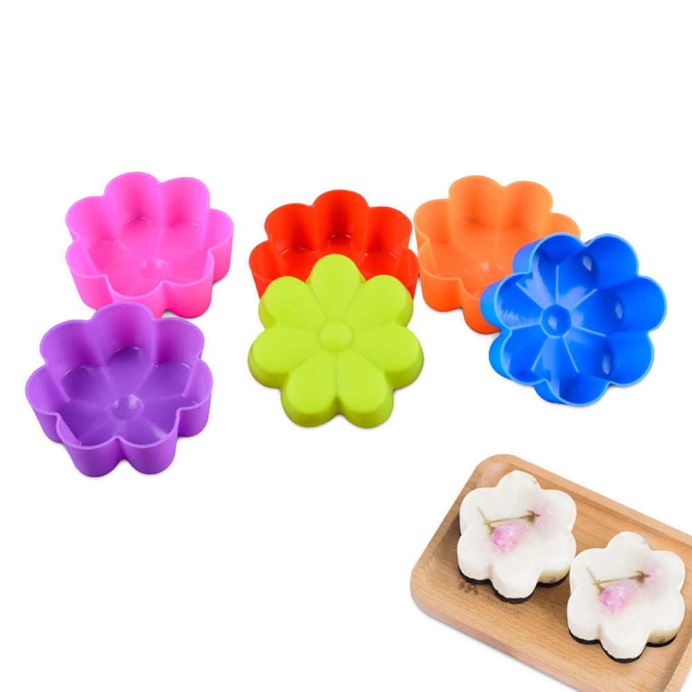 COMPUKAS 12Pcs Kitchen Baking Molds Assorted Color For Muffin Shape ...