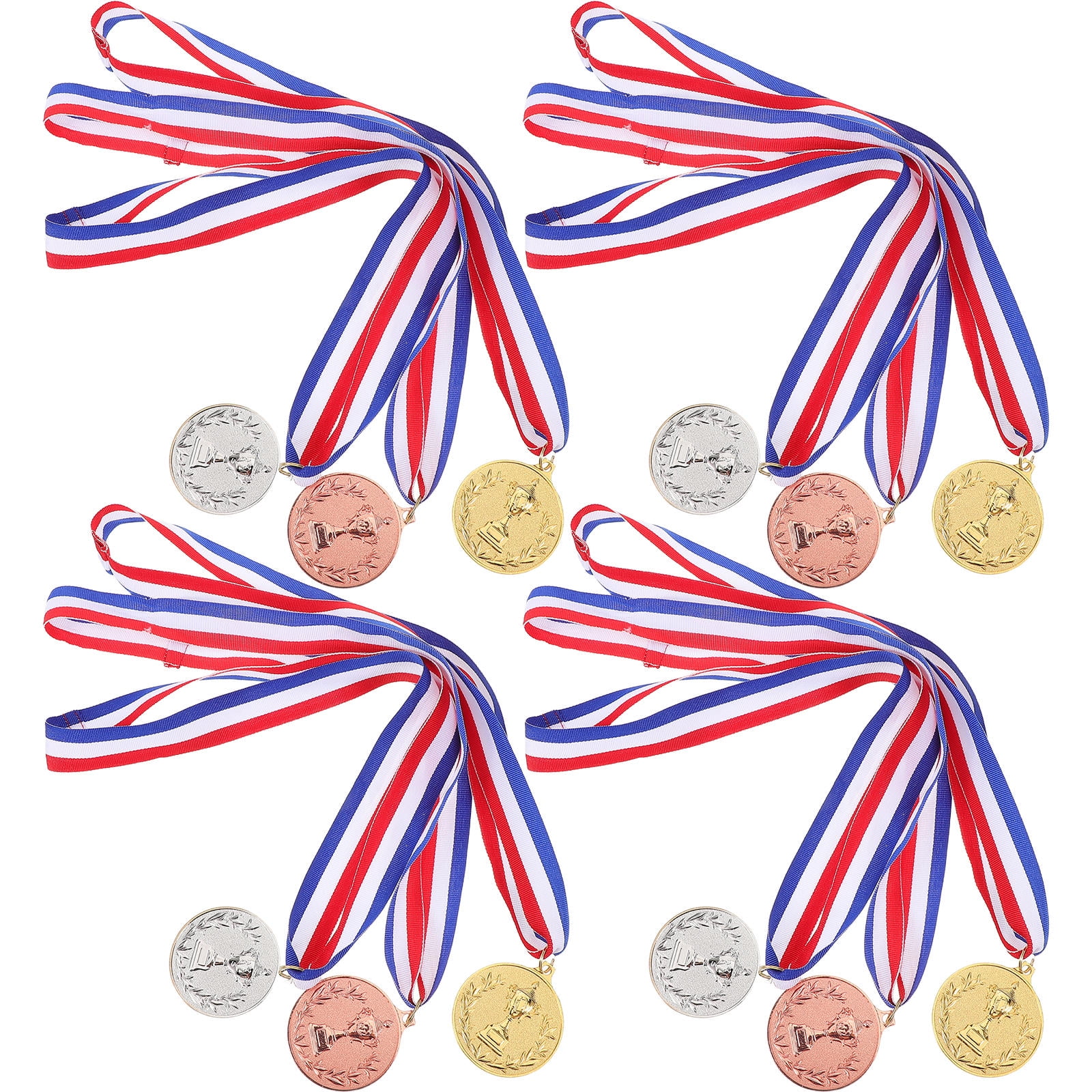 COMPUKAS 12Pcs Prize Medal Zinc Alloy Assorted Color for Celebrating ...