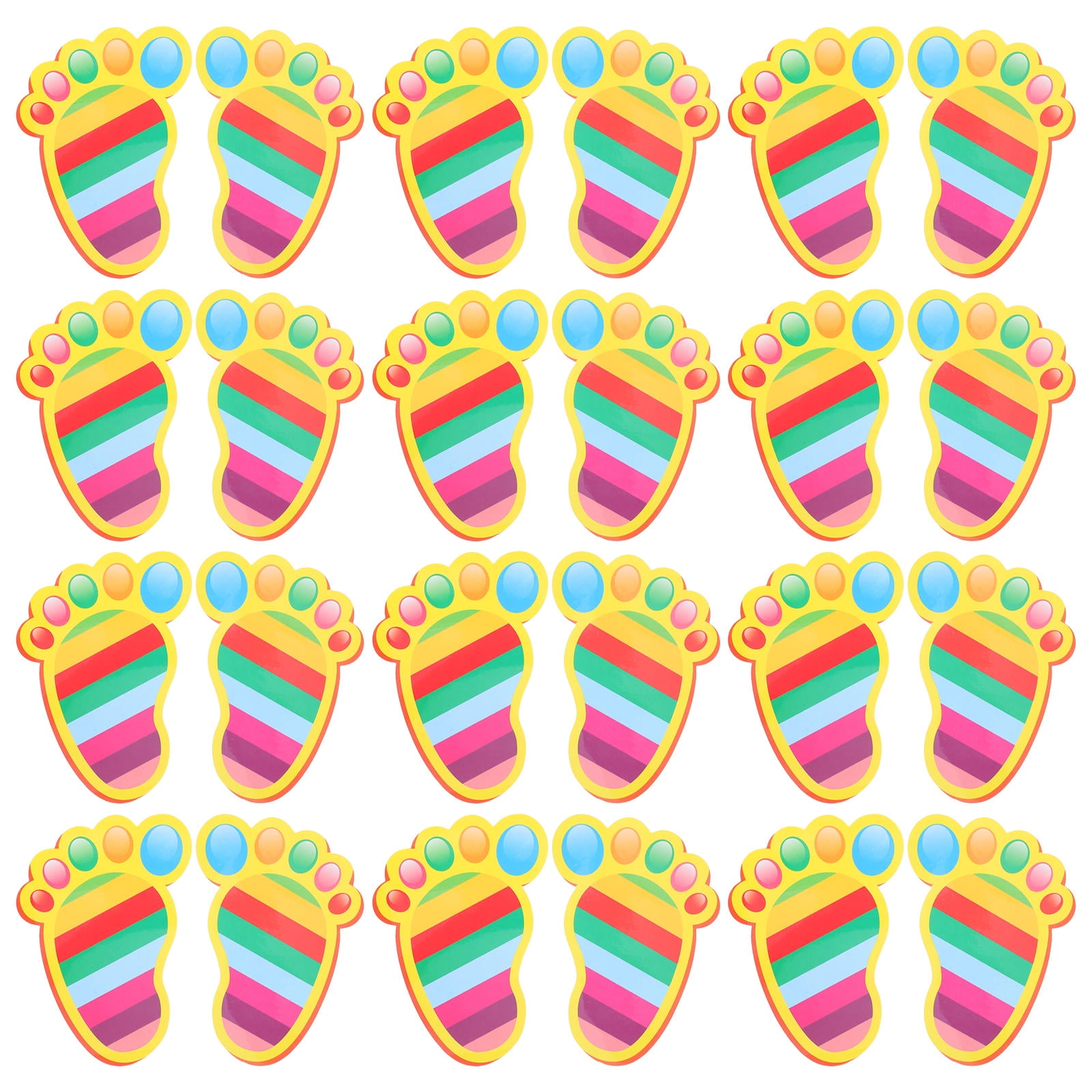 COMPUKAS 15 Pairs Self Adhesive Kindergarten Footprint Decals ...