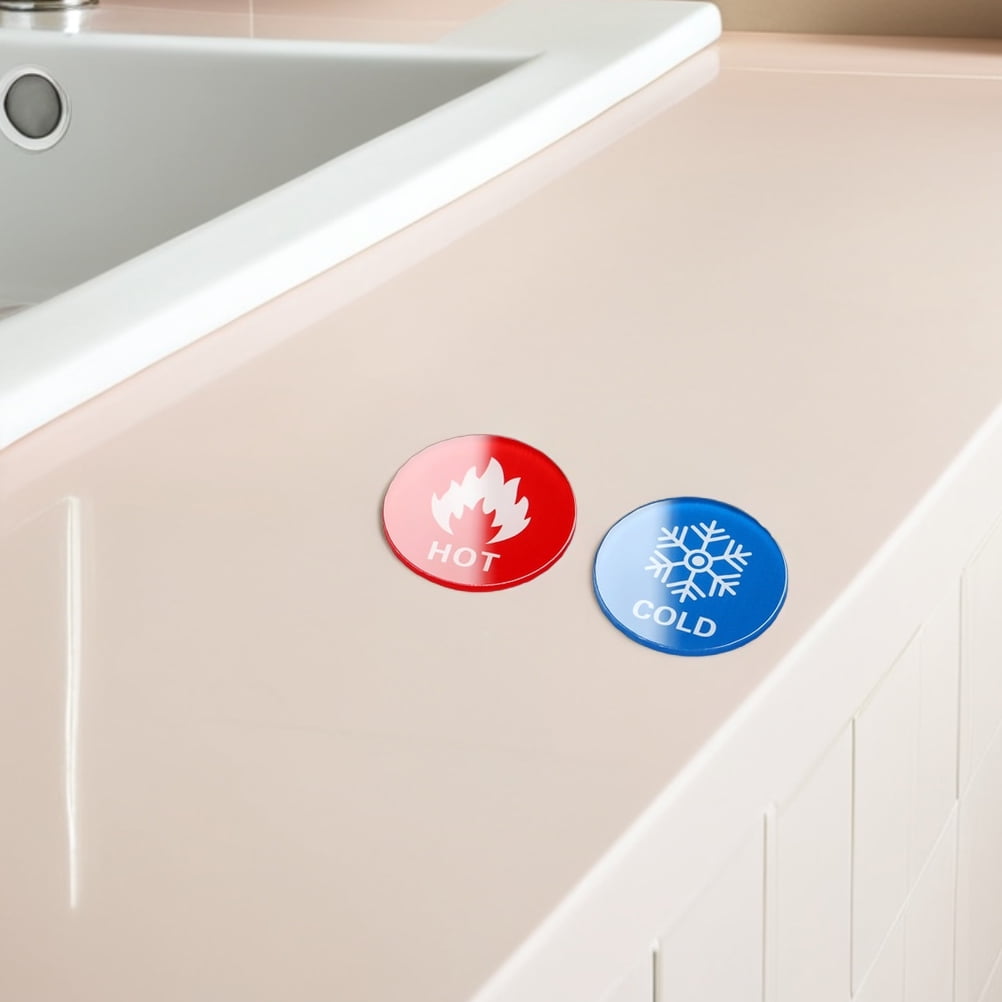COMPUKAS 16Pcs Cold Hot Signs Use Bathroom Door Sign Acrylic Label for ...