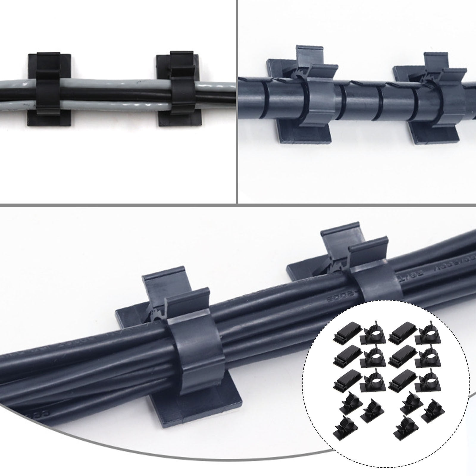 COMPUKAS 18Pcs Plastic Wire Holders for Cables with Compact Design ...