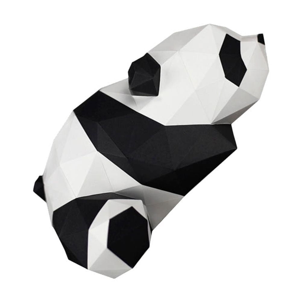 COMPUKAS 1Pack 3D Panda Paper Model Natural Paper Geometric Decorative ...