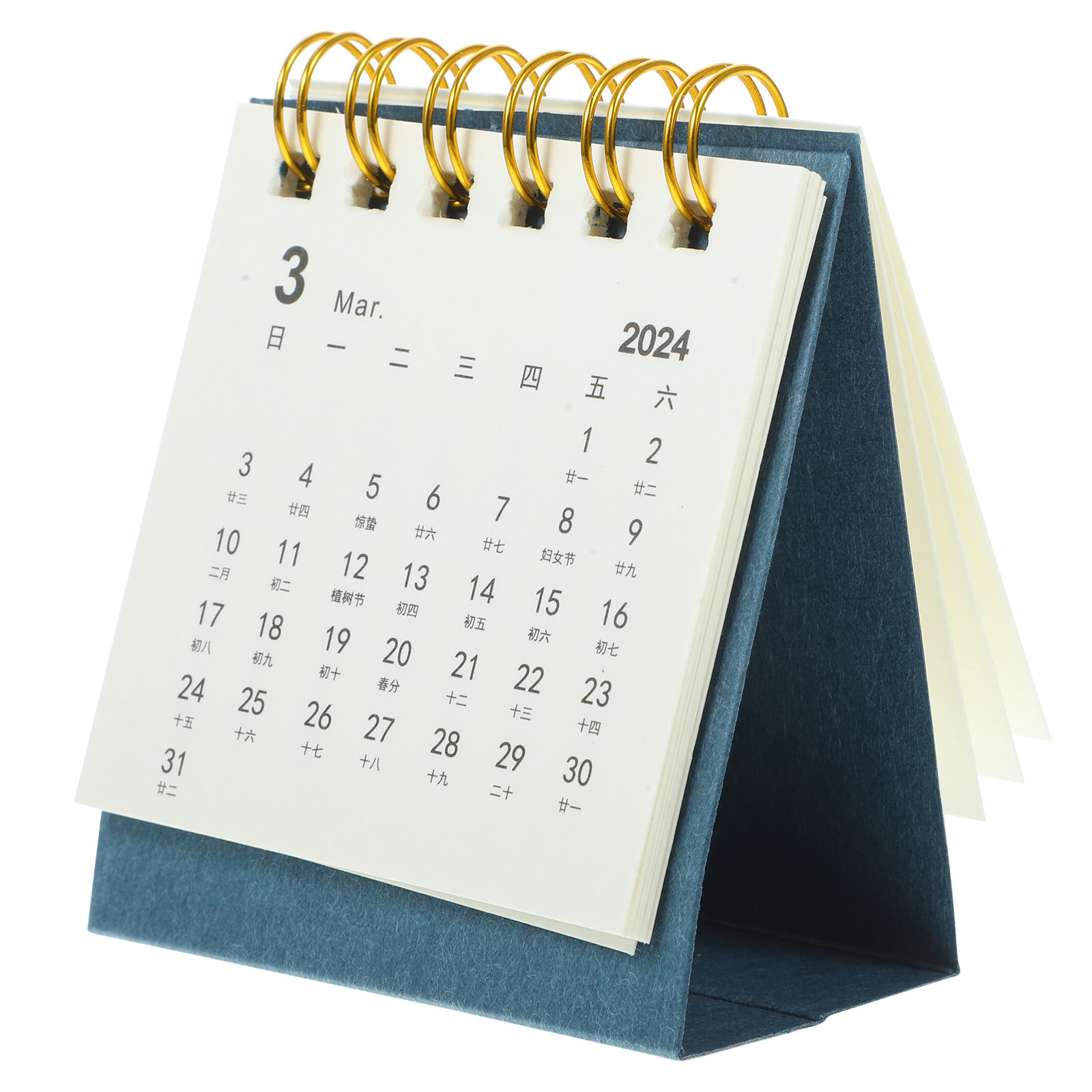 COMPUKAS 1Pack Blue Paper Desk Calendar for Scheduling and Note-taking ...