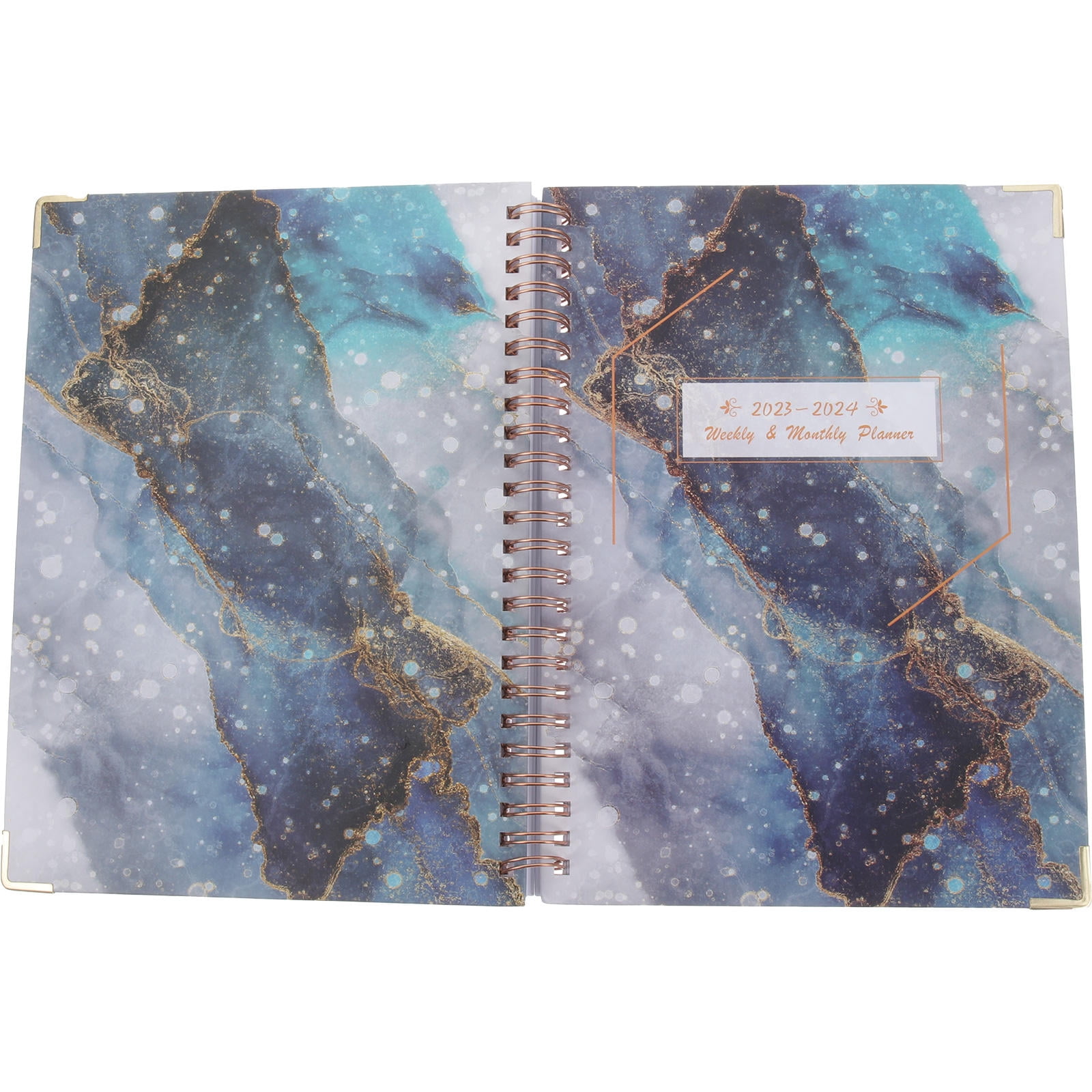 COMPUKAS 1Pack Blue Rectangular Coil Design Planner Notepad for ...