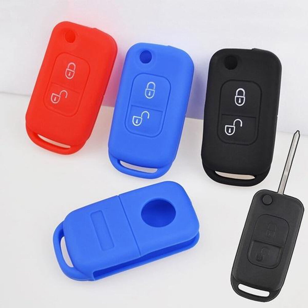 COMPUKAS 1Pack Car Key Fob Protector Case Blue Material For Travel ...