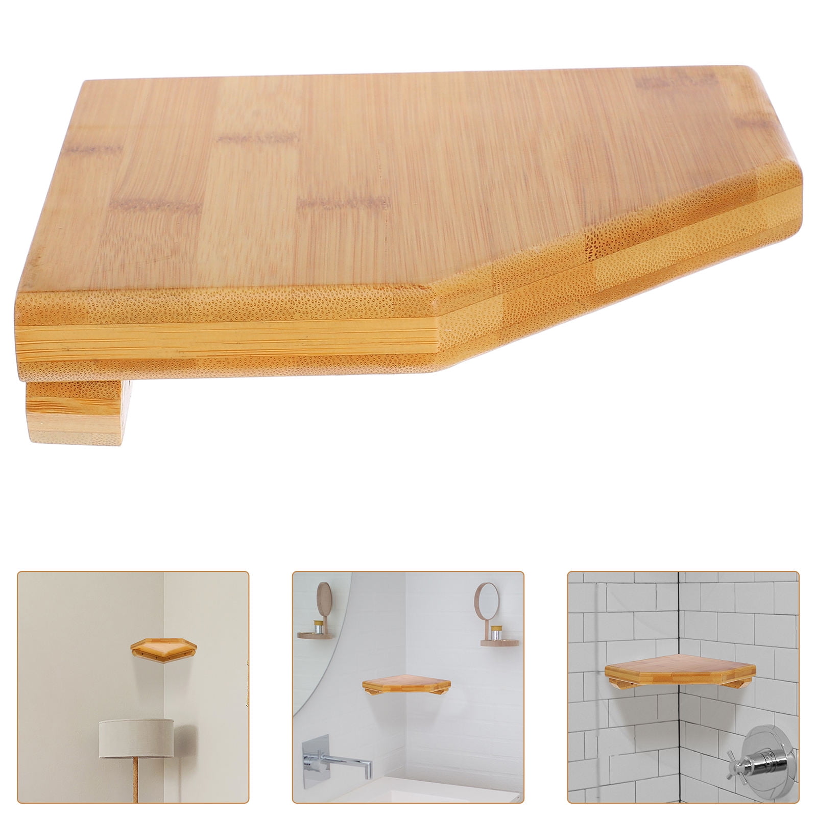 COMPUKAS Hanging Corner Shelf Corner Wall Shelf Multi 1Pcs Wall Mounted ...