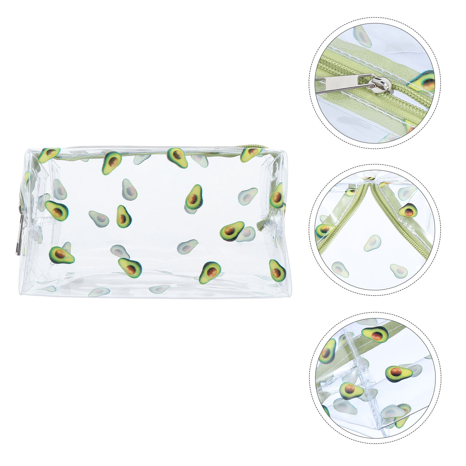 COMPUKAS 1Pack Green Flower Shape PVC Makeup Pouch for Women Travel ...