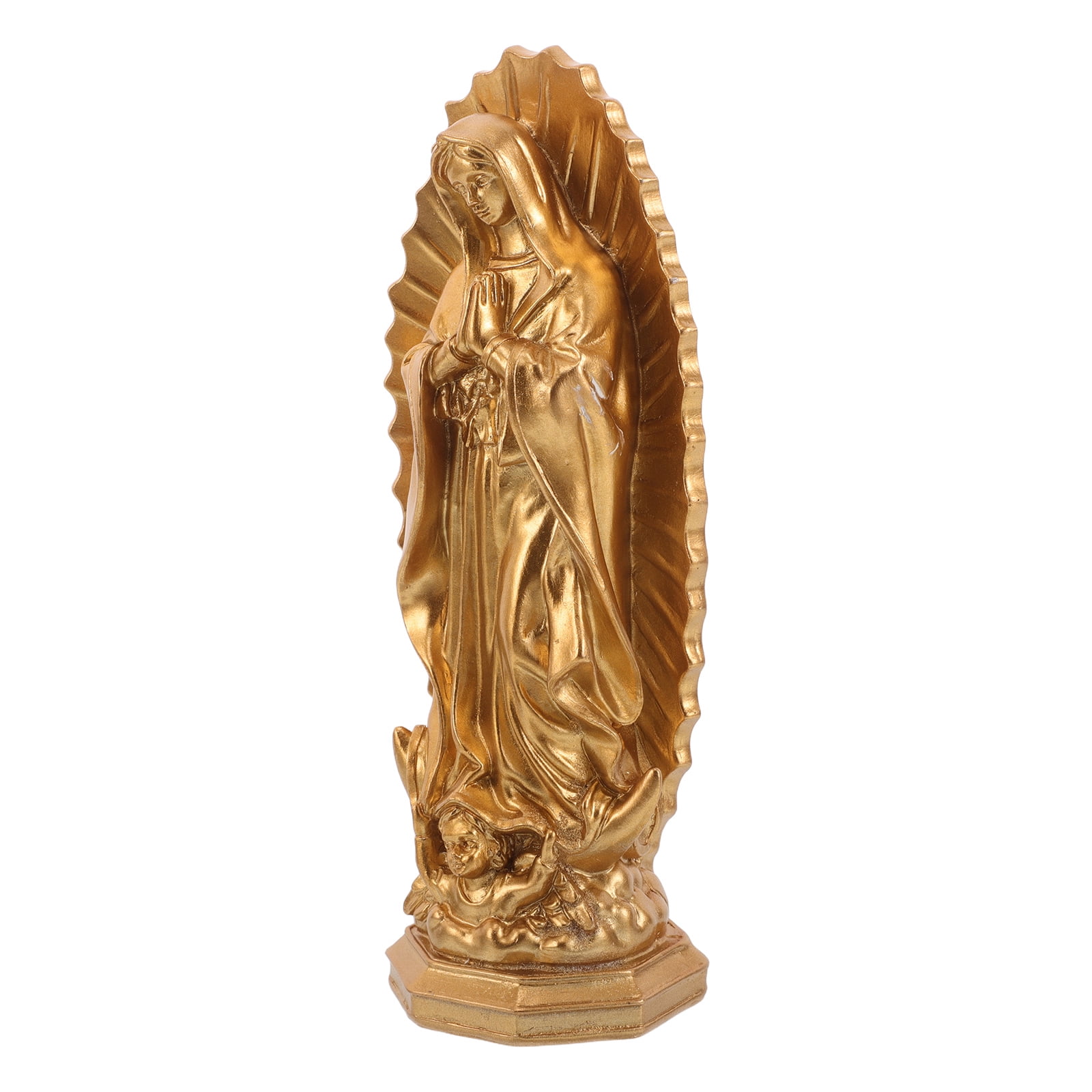 COMPUKAS 1Pack Virgin Resin Sculpture for Indoor Christmas Decor 11.8X7 ...