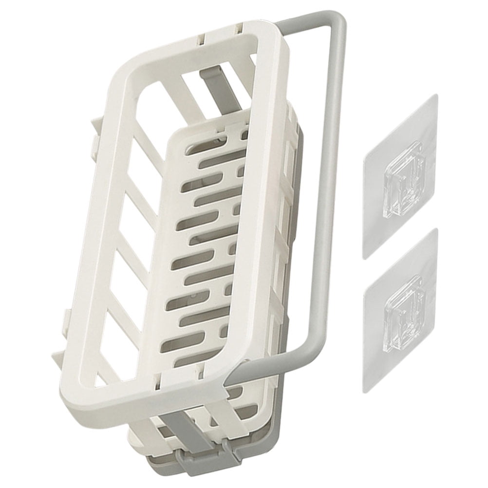 COMPUKAS Kitchen Sink Tidy Dish Rag Hanger White 1Set Punch Free ...