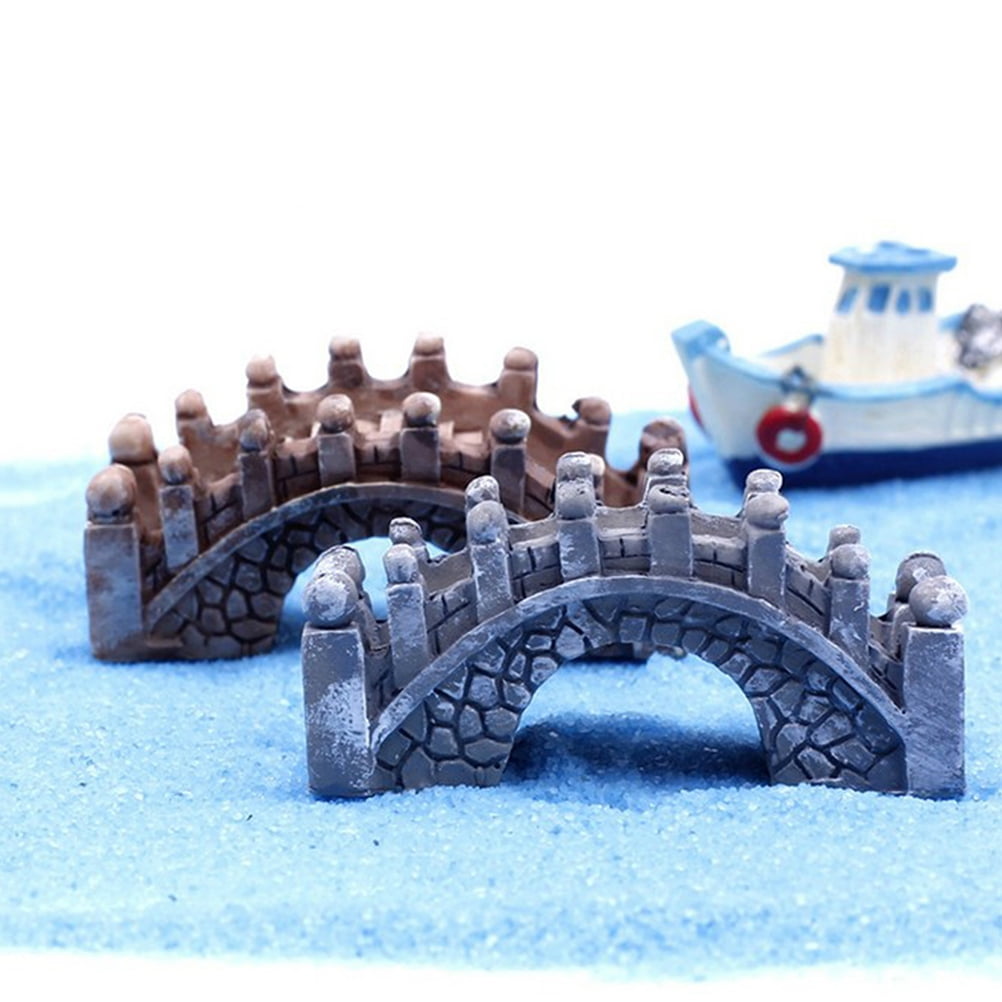 COMPUKAS 1Pack Water-Resistant Jiangnan Bridge Miniature Gardening Landscape For Garden ...