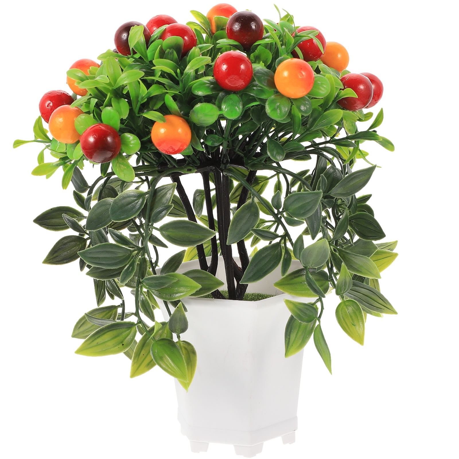 COMPUKAS 1 Set Multi Colored Faux Bonsai Plastic Tree for Family and ...