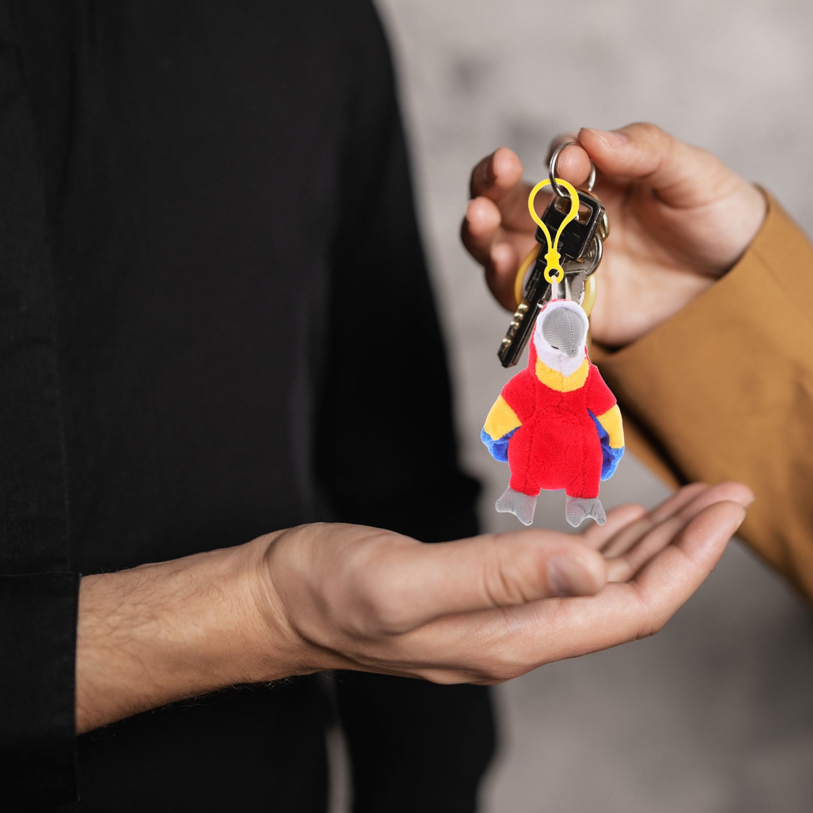 COMPUKAS 1Set Parrot Plush Keychain Charm For Children And present Receivers Pirate Costume ...