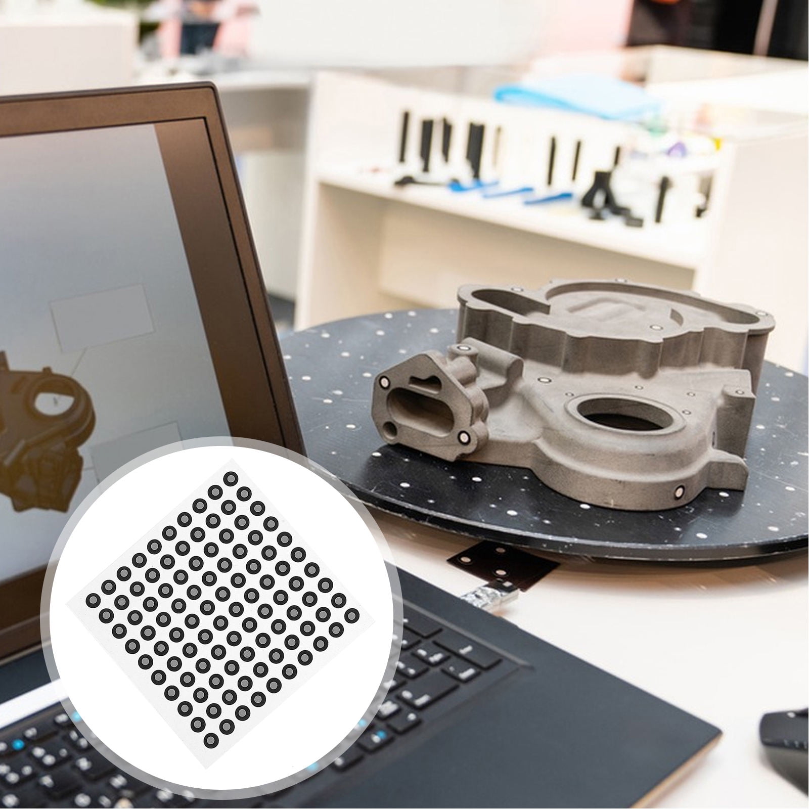 COMPUKAS 200 Dots Reflective Film Tracking Dots for 3D Scanning ...