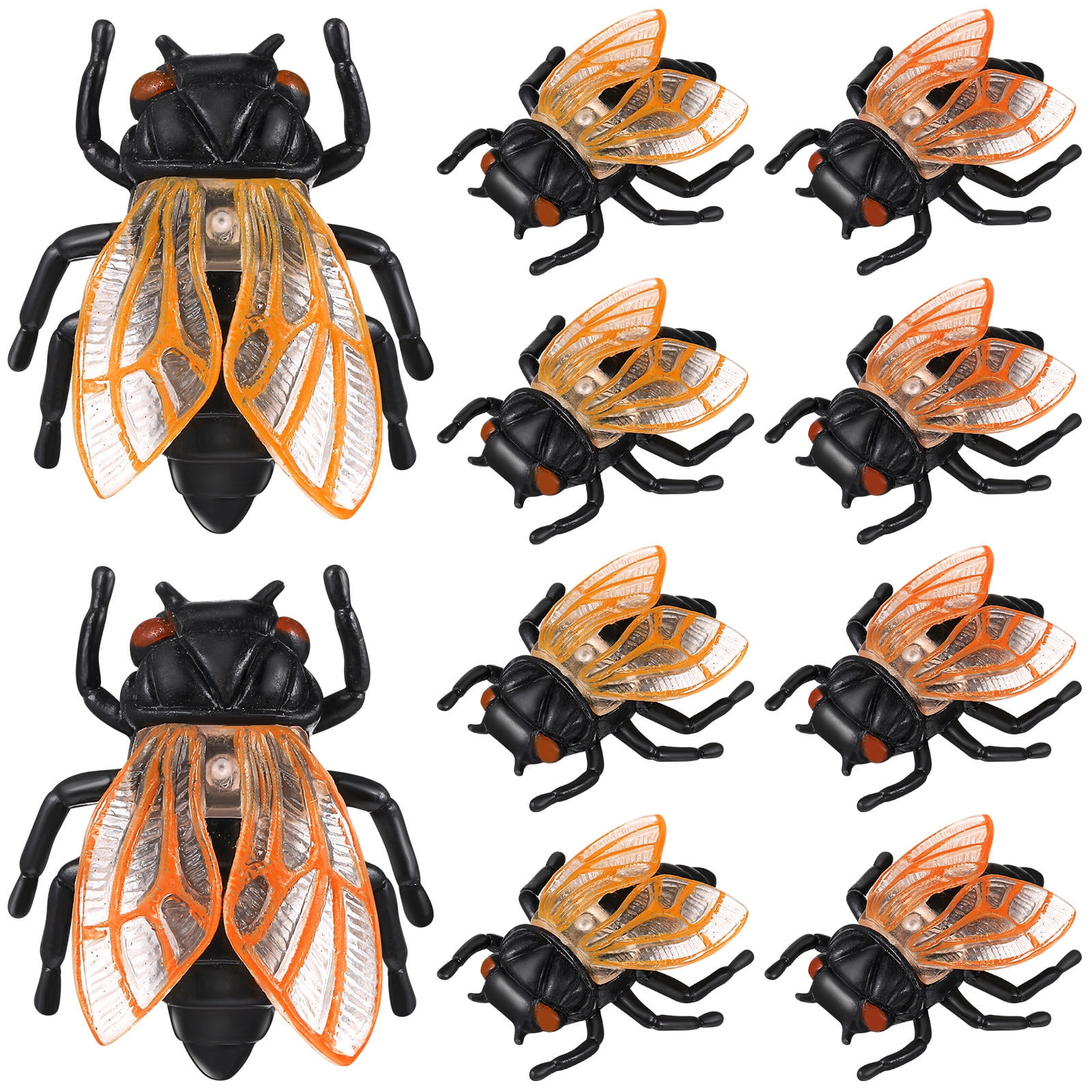 COMPUKAS 20PCS Plastic Cicadas Cicada Figurine Adorable Design Office ...