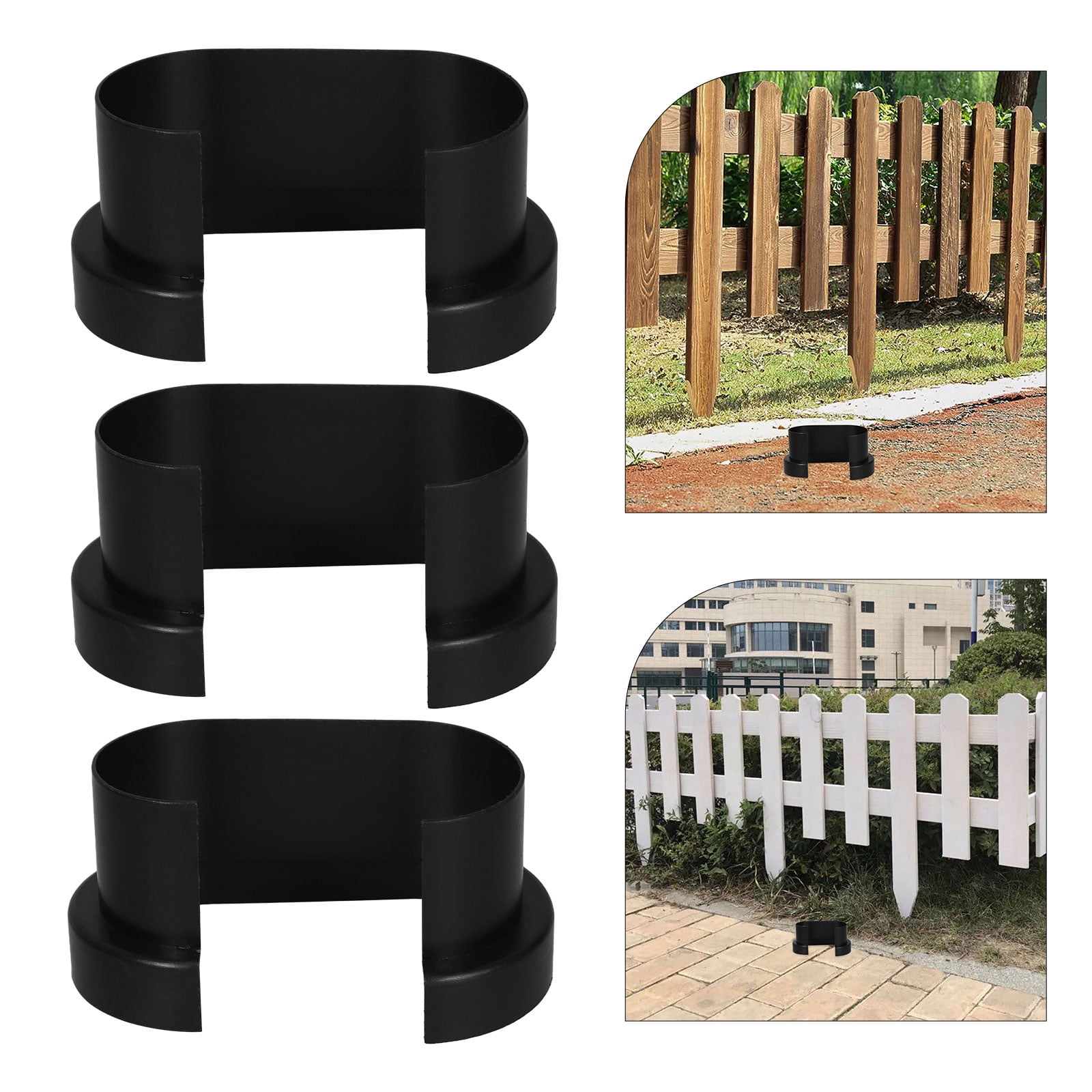 COMPUKAS 20Pack Post Base Cover Black Plastic for Weather Resistant ...
