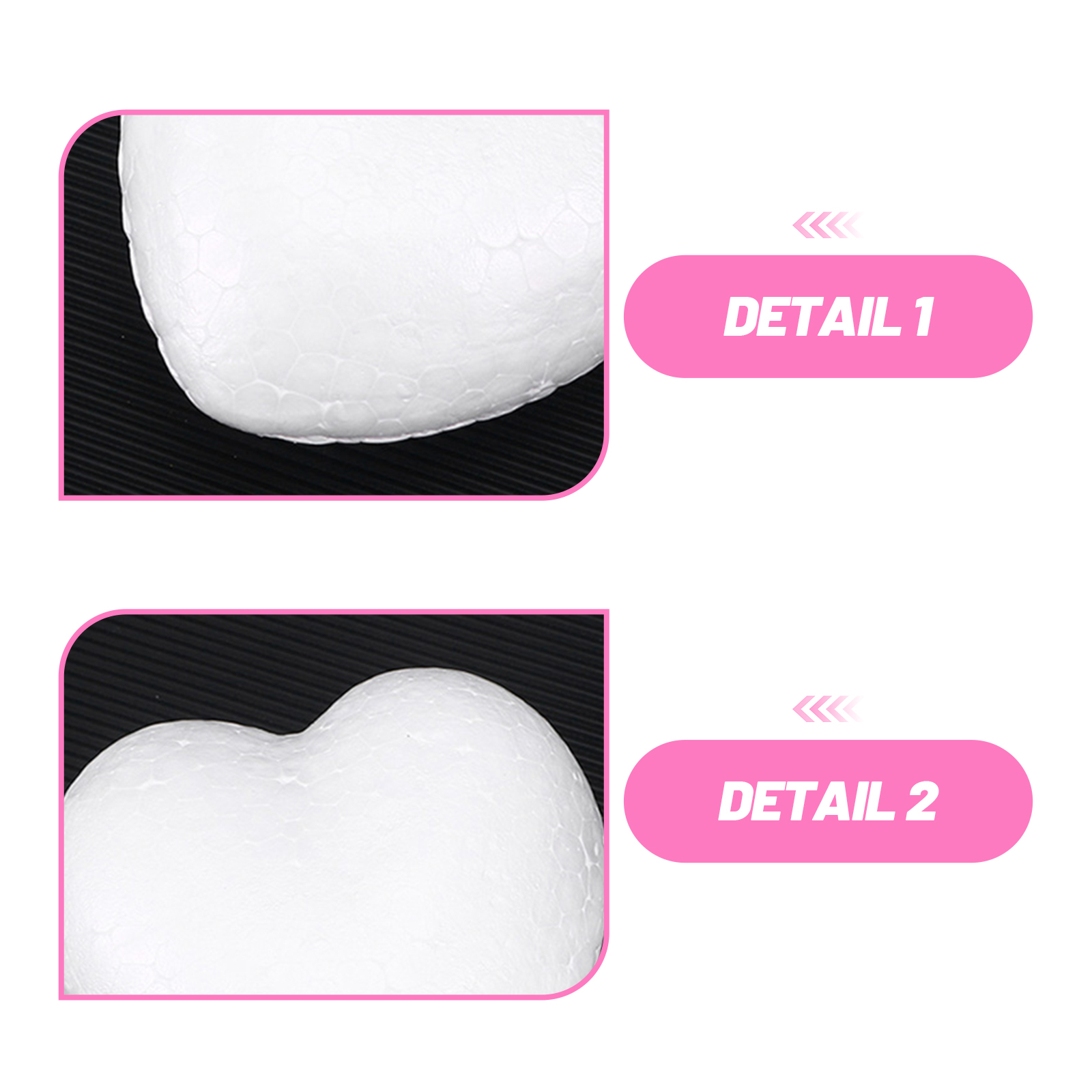 20-Pack White Polystyrene Foam Hearts – Heart-Shaped Craft Foam for DIY ...