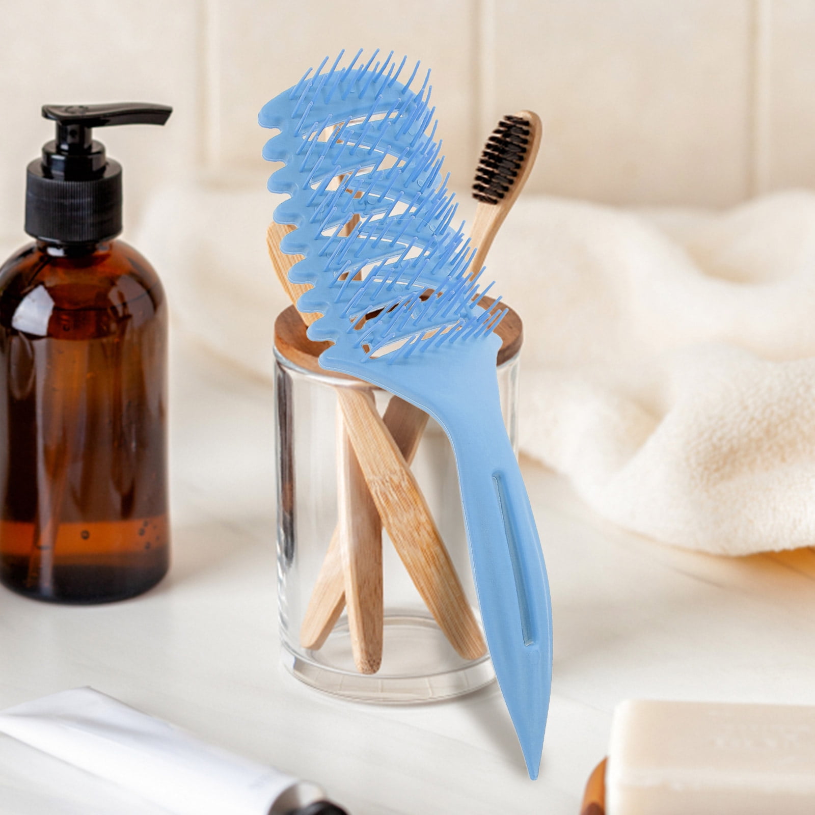 COMPUKAS 2PCS Detangler Comb for Fine Hair Hair Brush Blue CPU ...