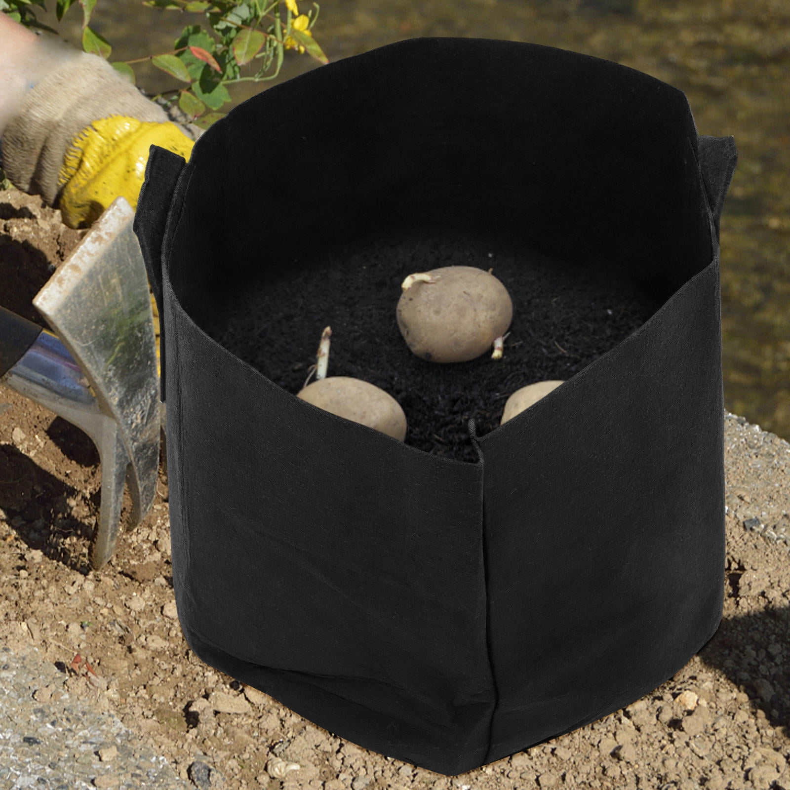 COMPUKAS 2Pack Potato Grow Bags Non Woven Fabrics Vegetable Nursery ...