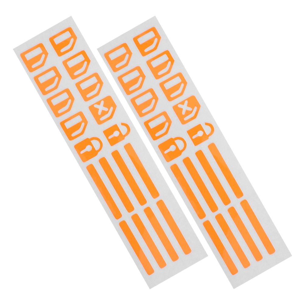 COMPUKAS 2Pcs Car Door Button Glow Stickers Orange Luminous Switch ...