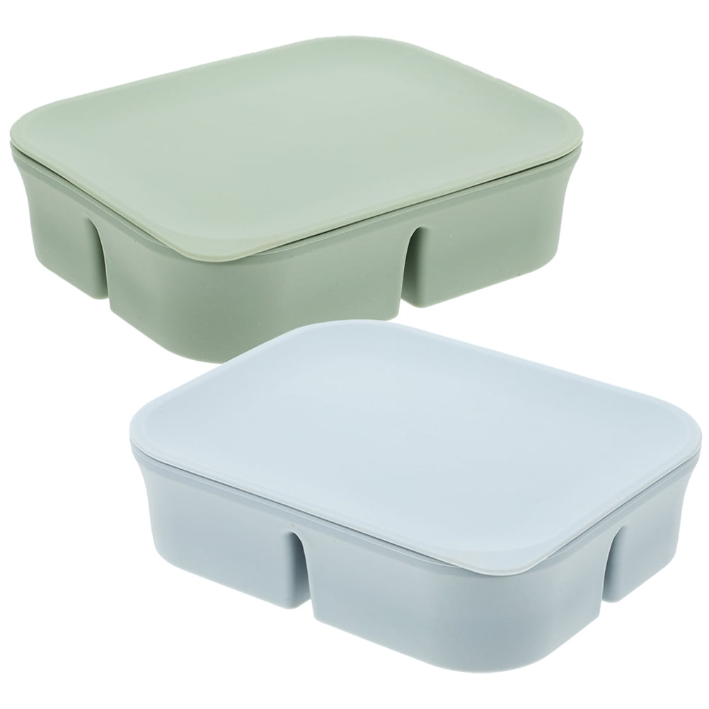 COMPUKAS 2Pcs Green Food Storage Container With Multi Compartments For ...