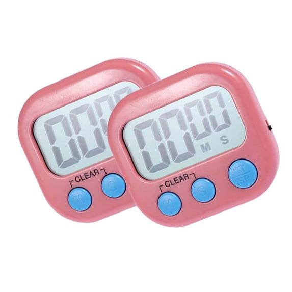 COMPUKAS 2Pcs Magnetic Digital Timer with Loud Alarm and Large LCD ...