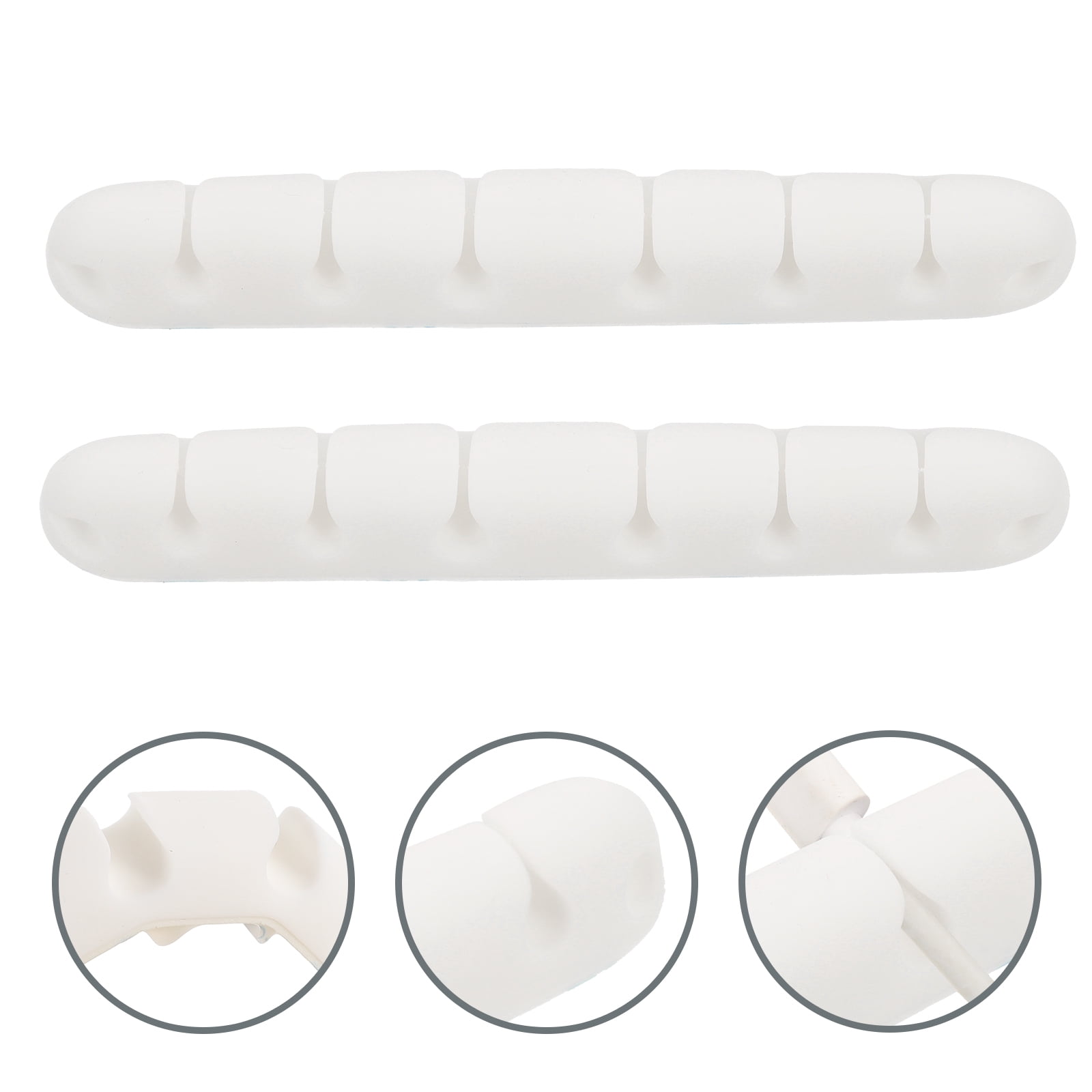 COMPUKAS 2Pcs White Silicone Cord Keeper for Headphones and Multiple ...