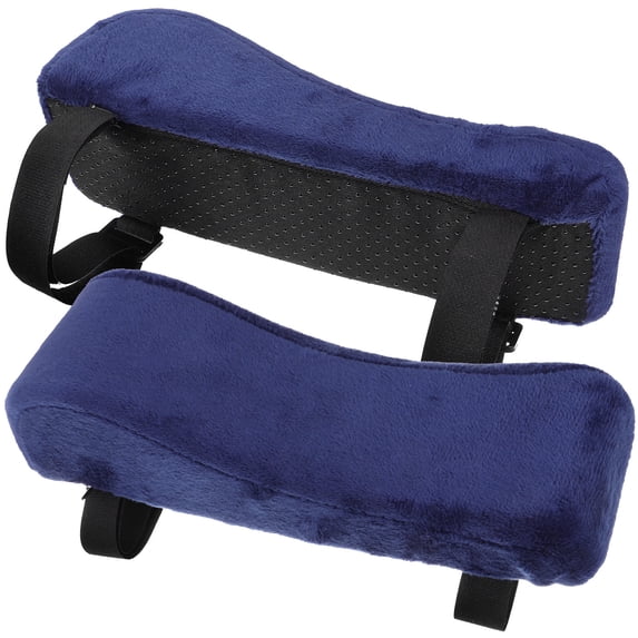 COMPUKAS 2pcs Chair Arm Rest Dark Blue Sponge Elbow Support Ergonomic ...