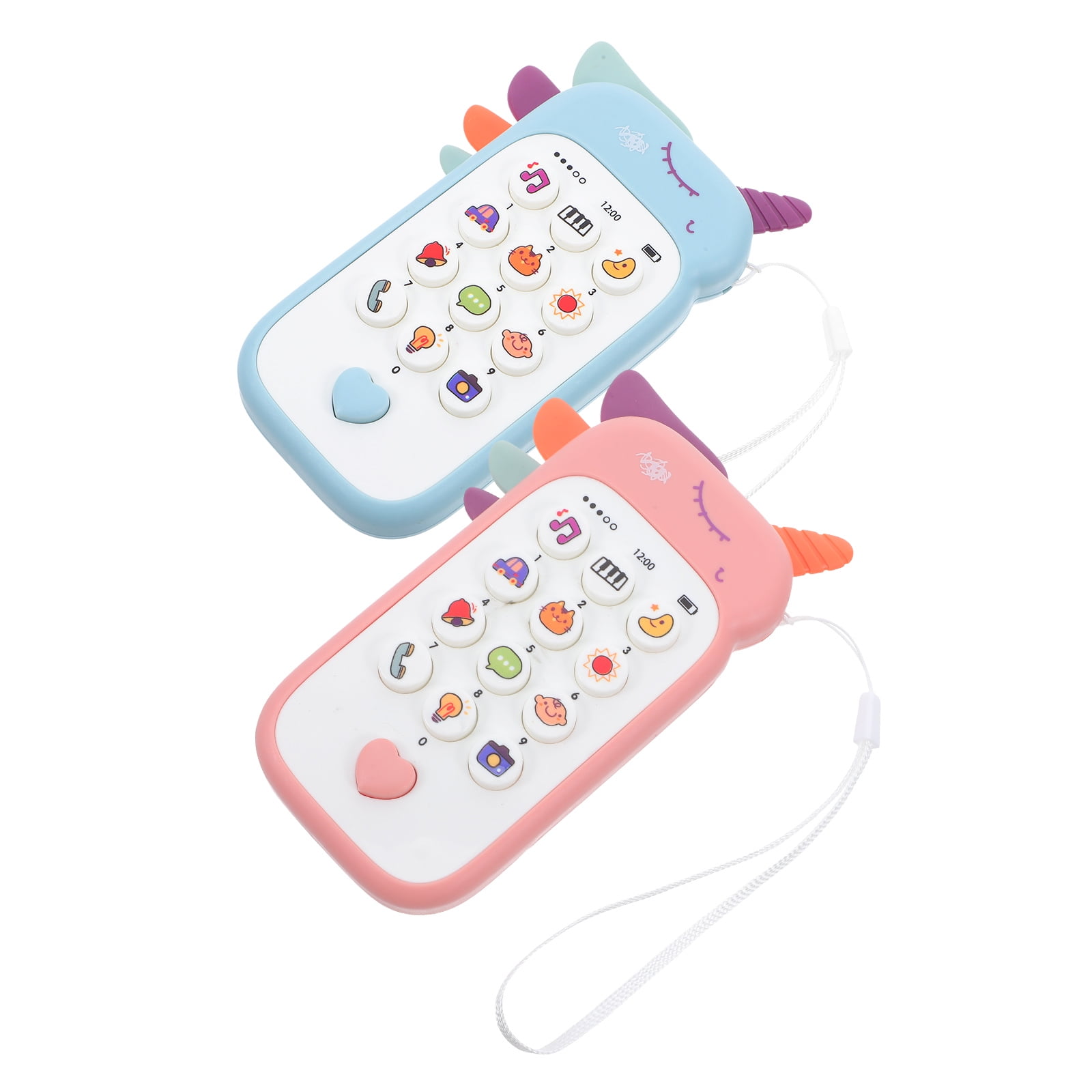 COMPUKAS 2pcs kids phone toy Plastic Assorted Color for Indoor Play and ...