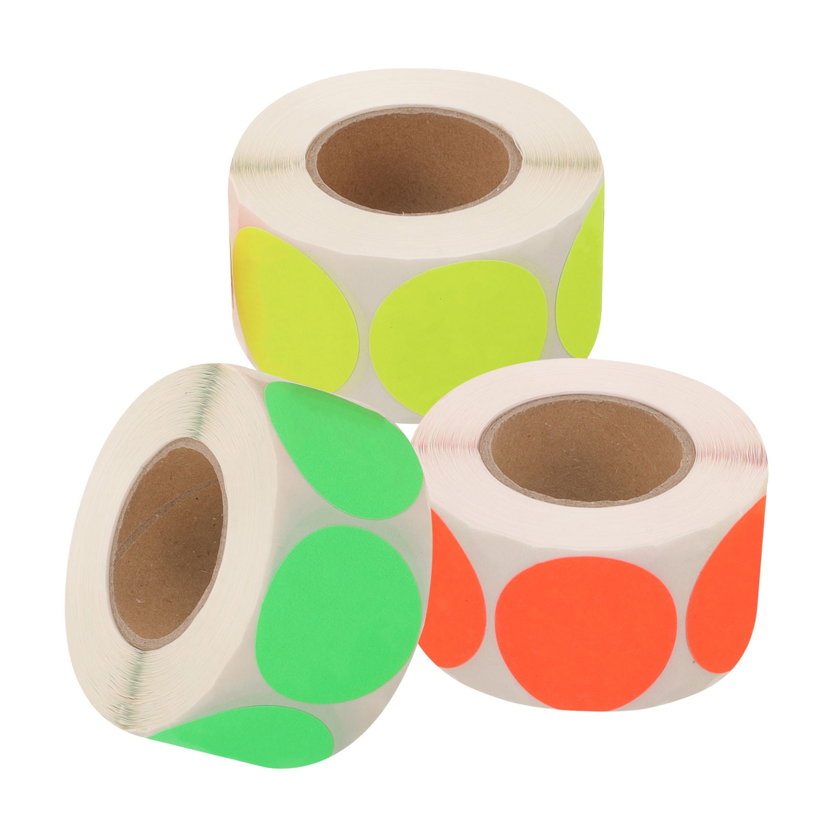 COMPUKAS 3 Rolls Fluorescent Red Stickers for Use Home and School ...