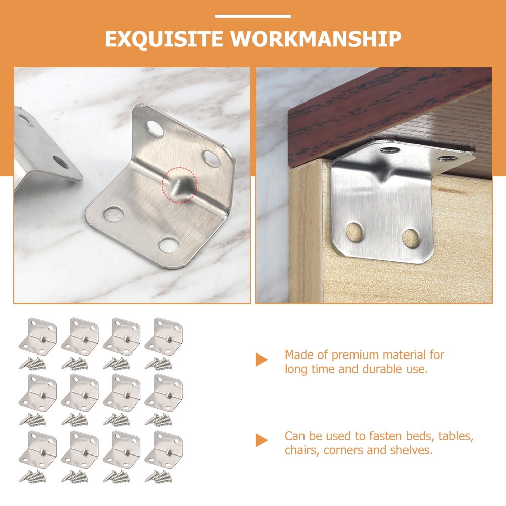 COMPUKAS 30Pack Small Angle Bracket for Furniture Parts and Shelves ...