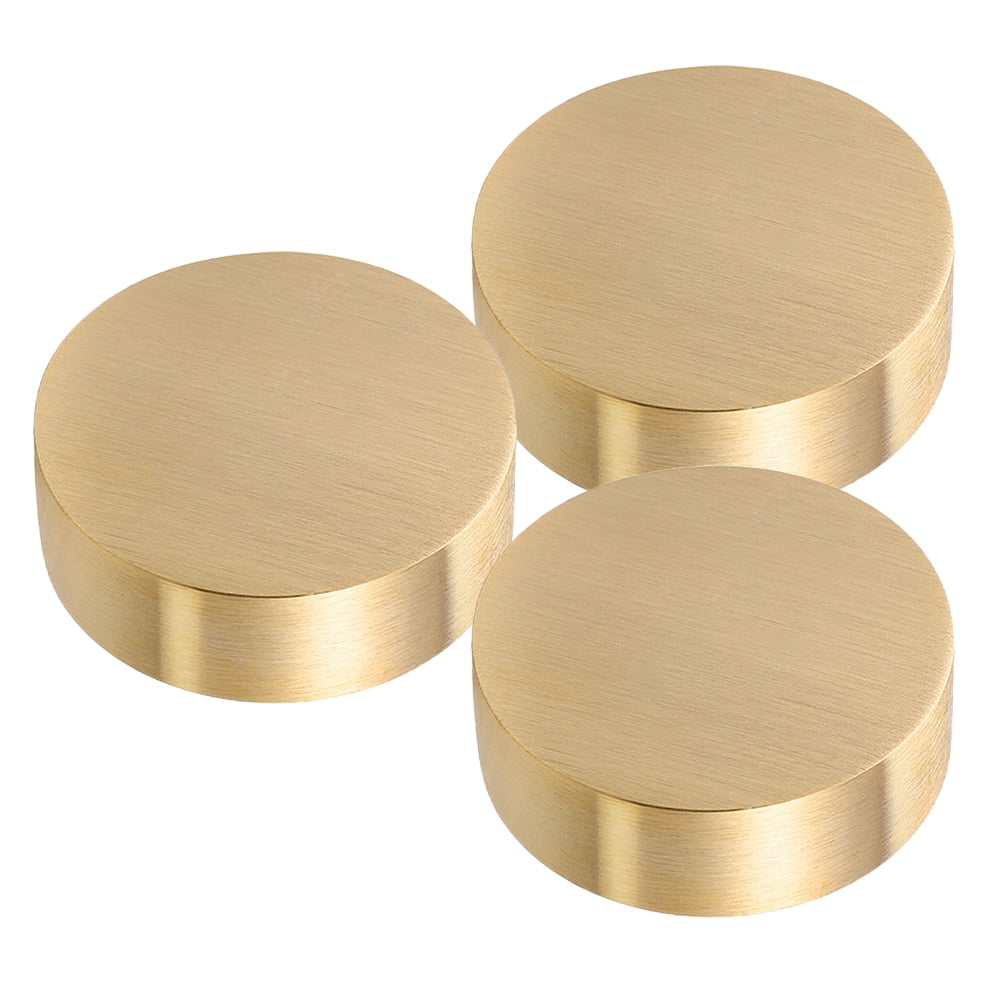 COMPUKAS Set of 3 Brass Paper Weights, Golden Round Minimalist Desk ...